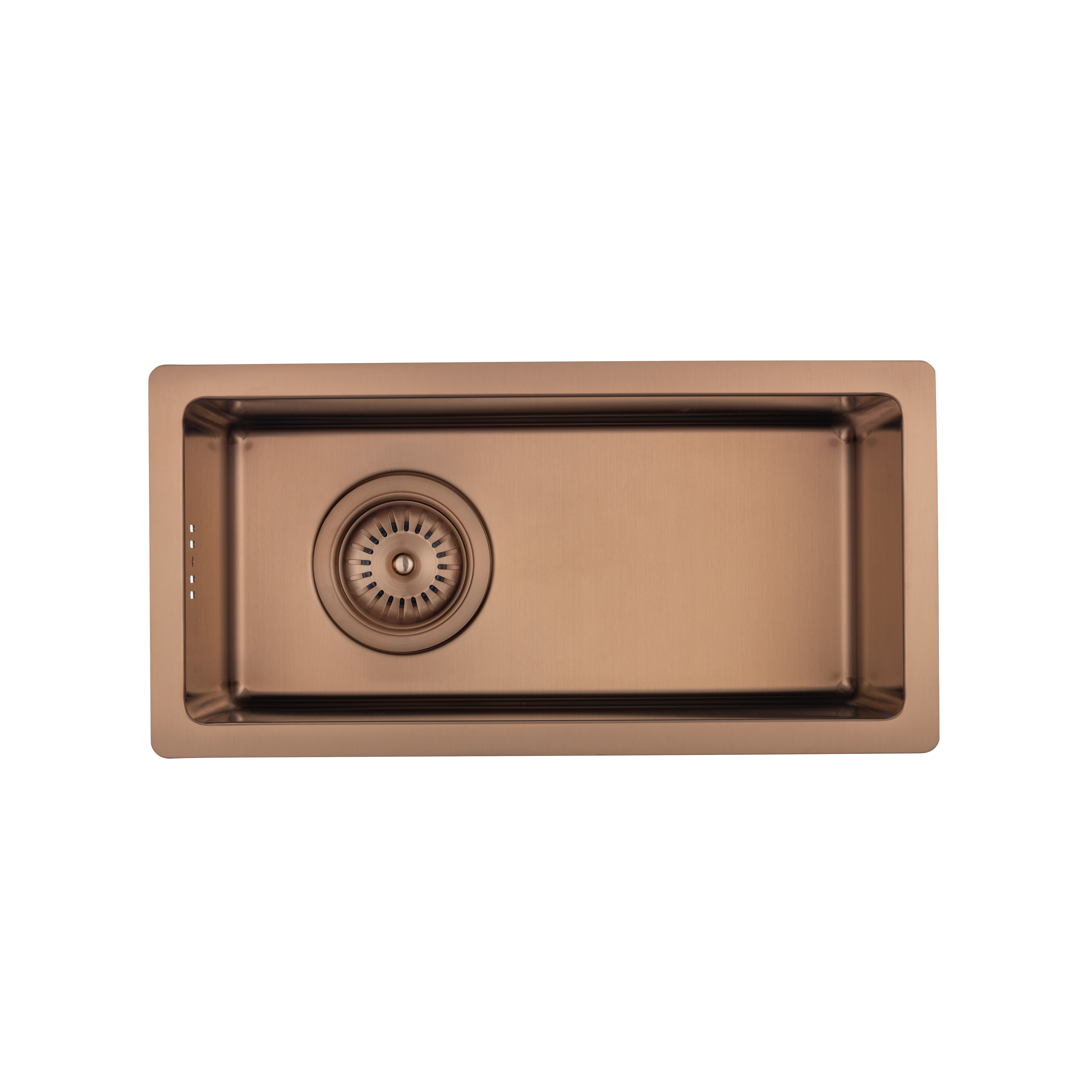 Sola Small Outdoor Sink (Overflow) - Brushed Copper - ABI Interiors UK