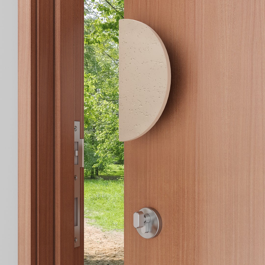 Atelis Concrete Half Moon Entry Door Pull (Pair) - Almond | (NZ) ABI ...