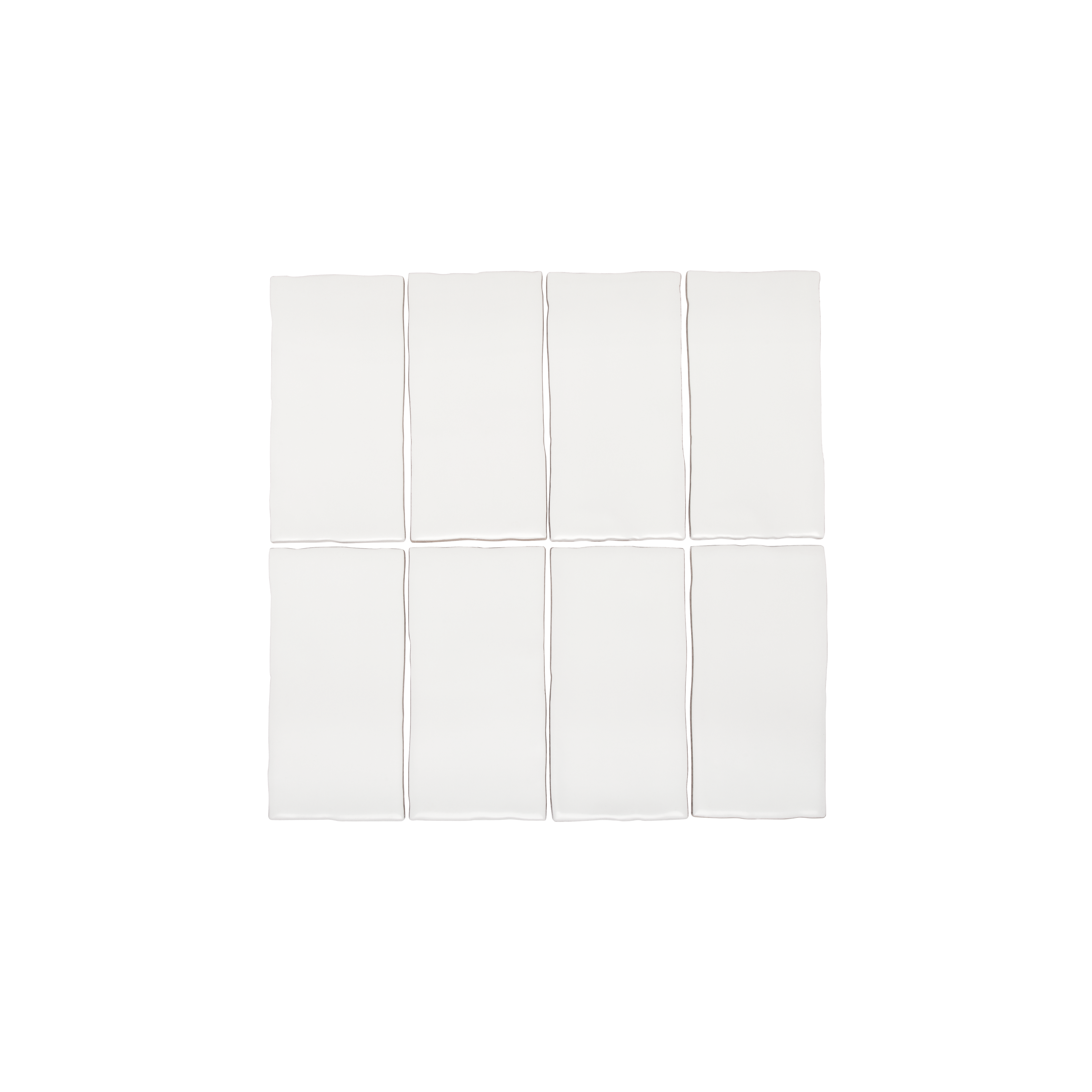 Tropea Natural Edge Rectangle Tile - Matte White | ABI Interiors