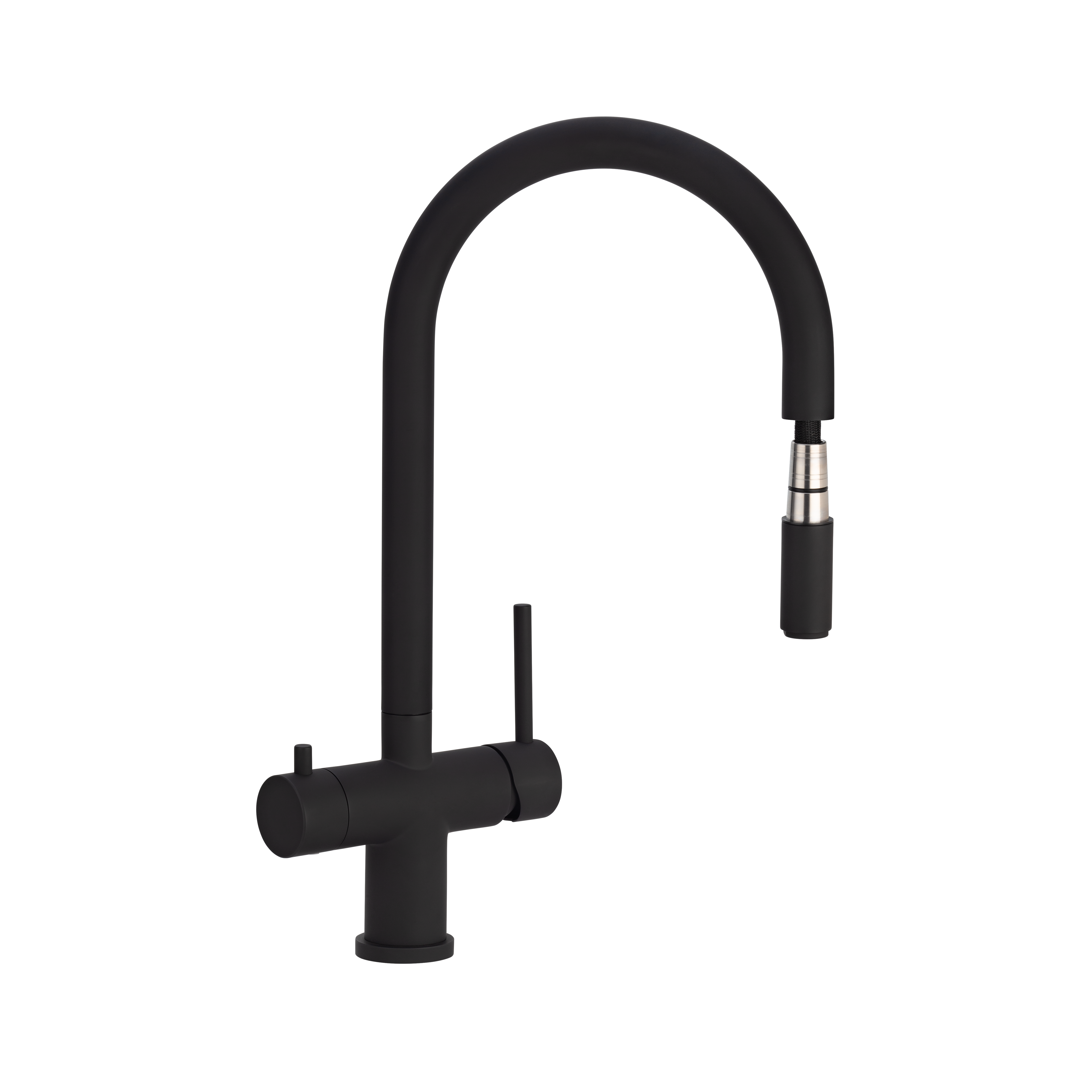 Elysian Commercial 3-Way Pull-Out Filter Tap - Matte Black | ABI Interiors