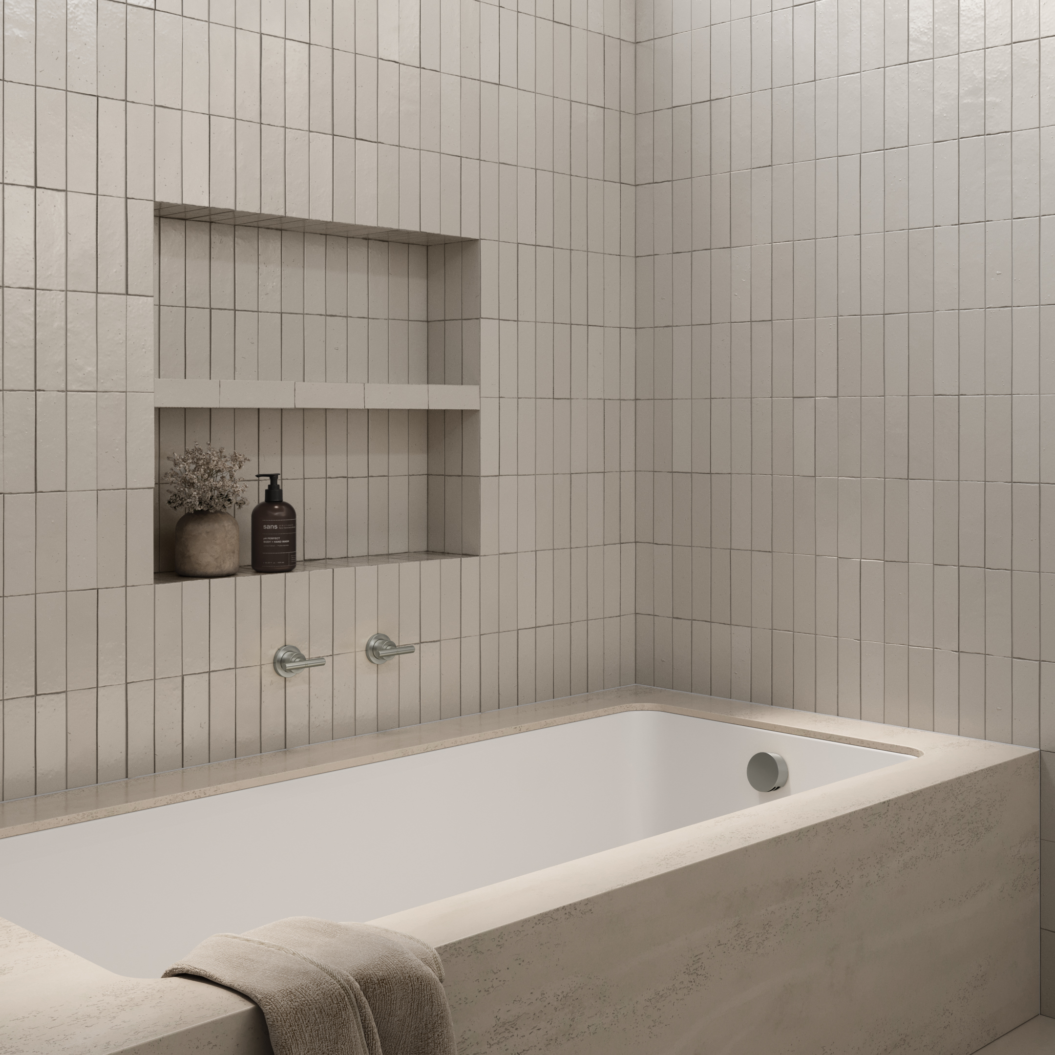 Rommani Handmade Zellige Rectangle Tile - Bone | ABI Interiors