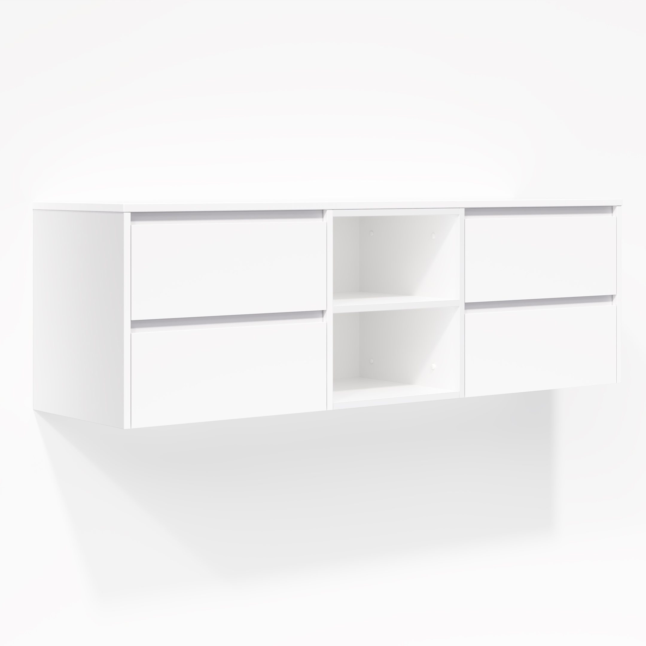 Addison 4-Drawer with Shelves 1614mm - White | ABI Interiors