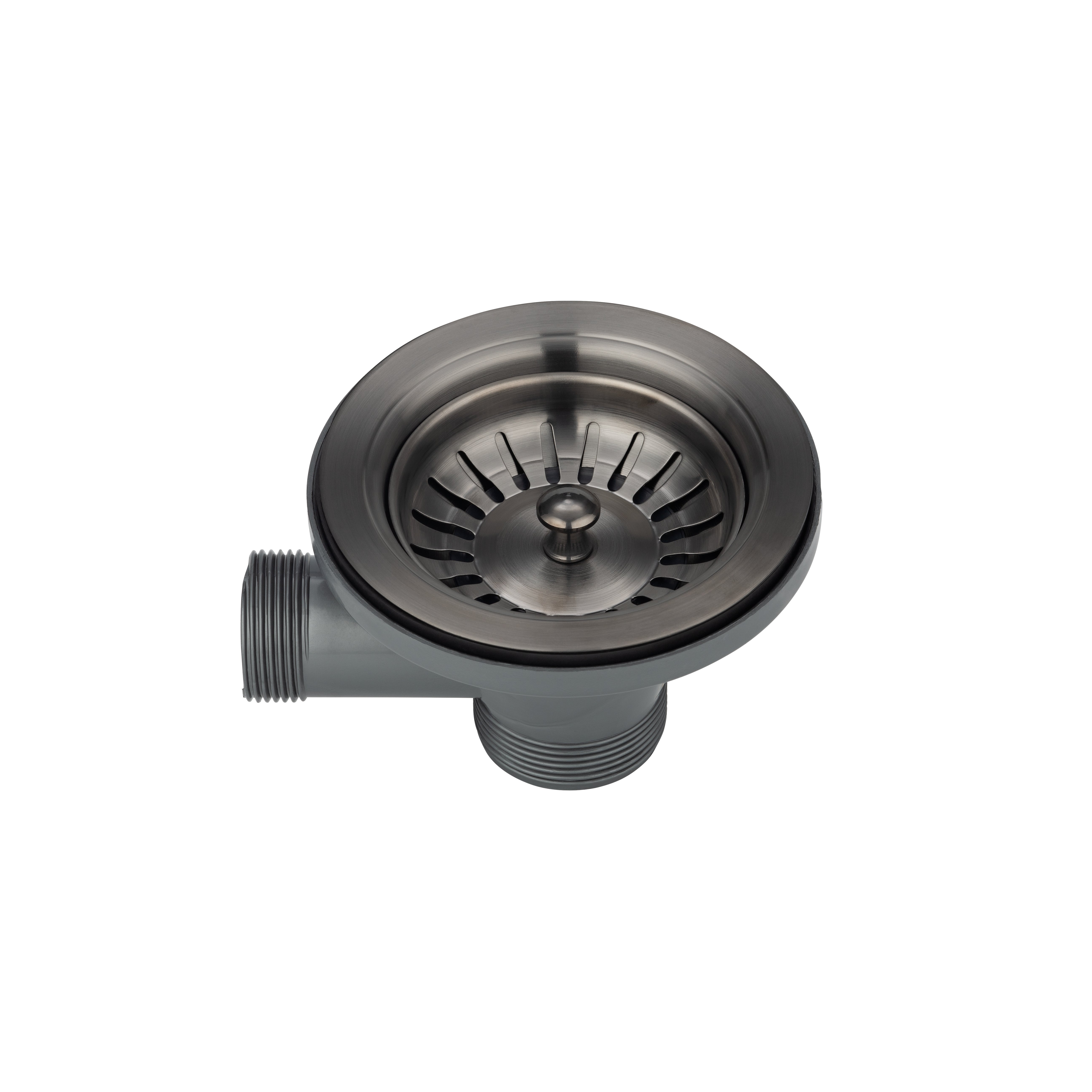 Ontario - Double Sink - Brushed Gunmetal (Overflow) - ABI Interiors UK