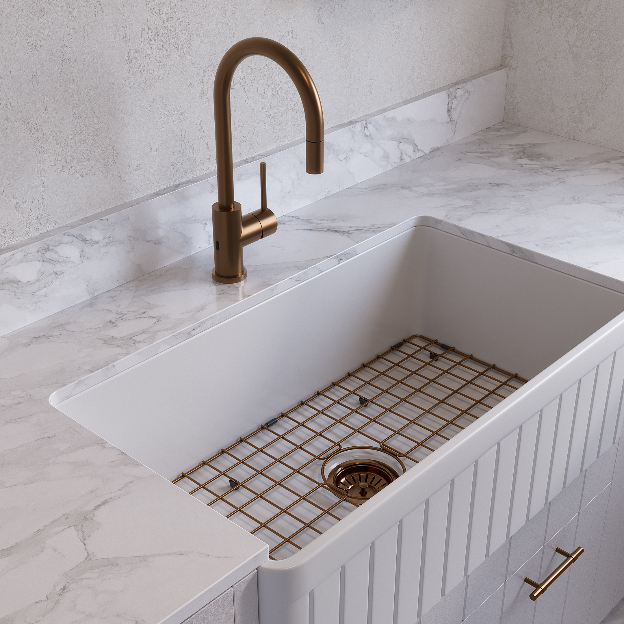 Hartley Single Sink Protector - Brushed Copper | ABI Interiors