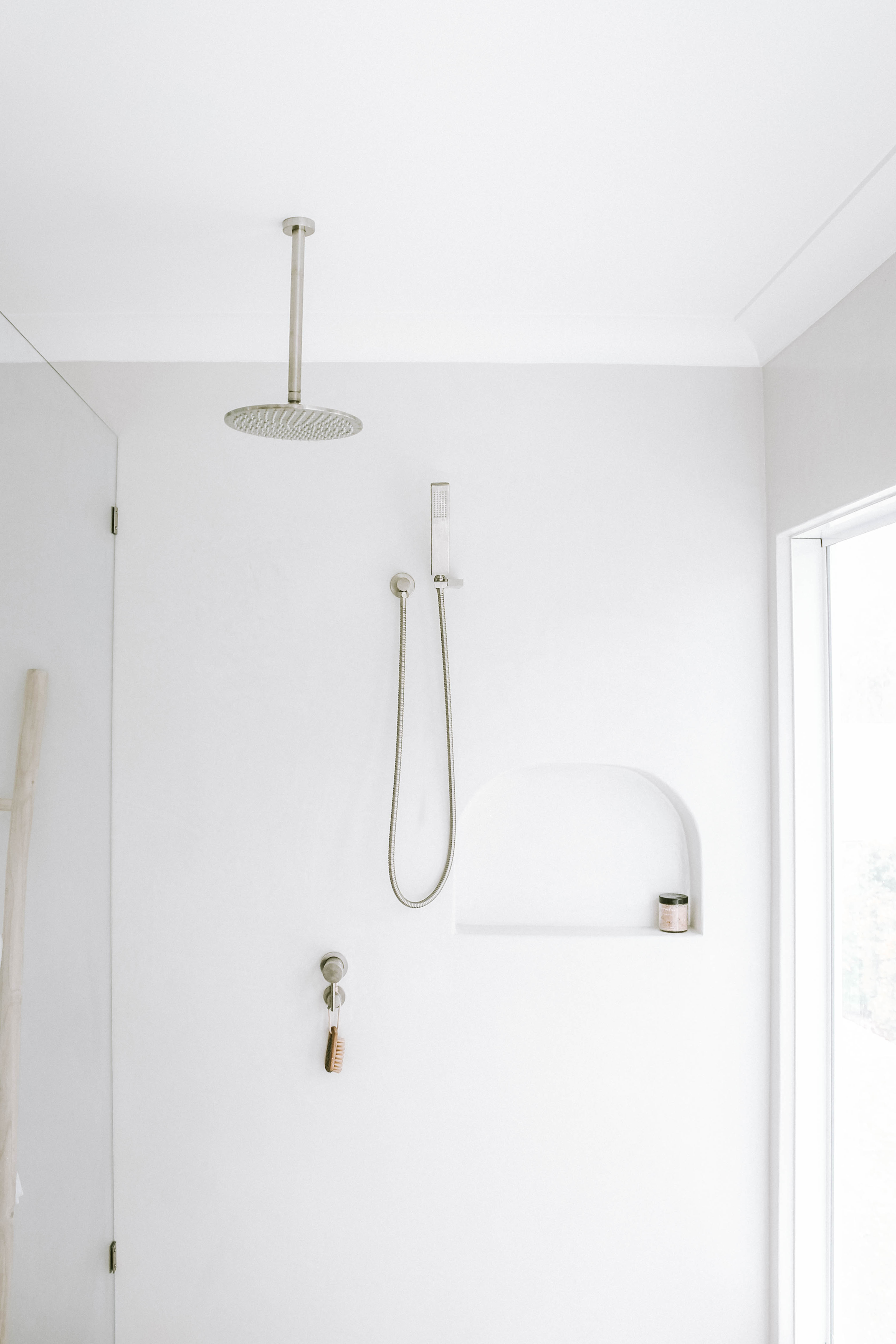 Shower Dropper Round 300mm - Brushed Nickel | ABI Interiors