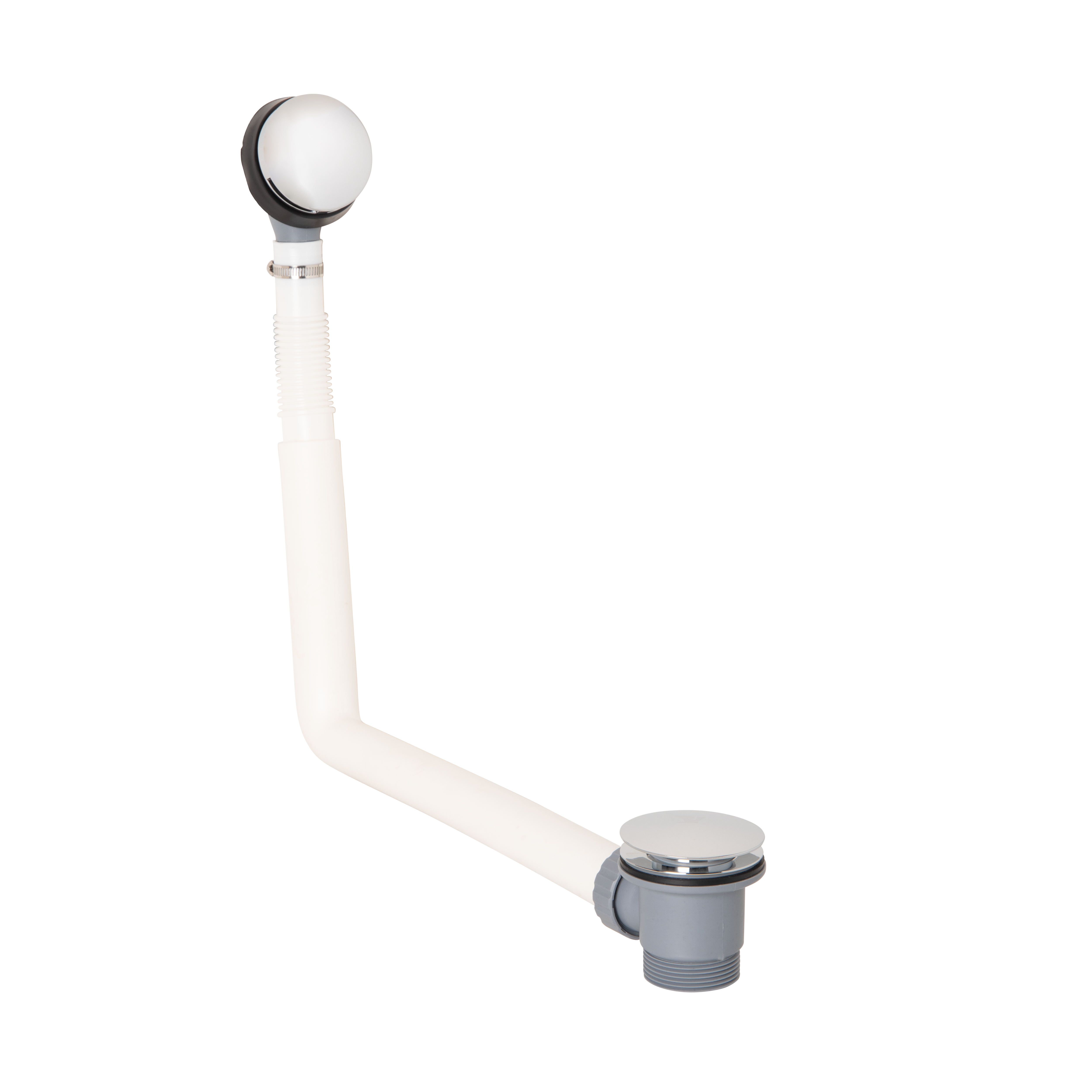 Click Clack Bath Waste with Overflow - Chrome - ABI Interiors UK