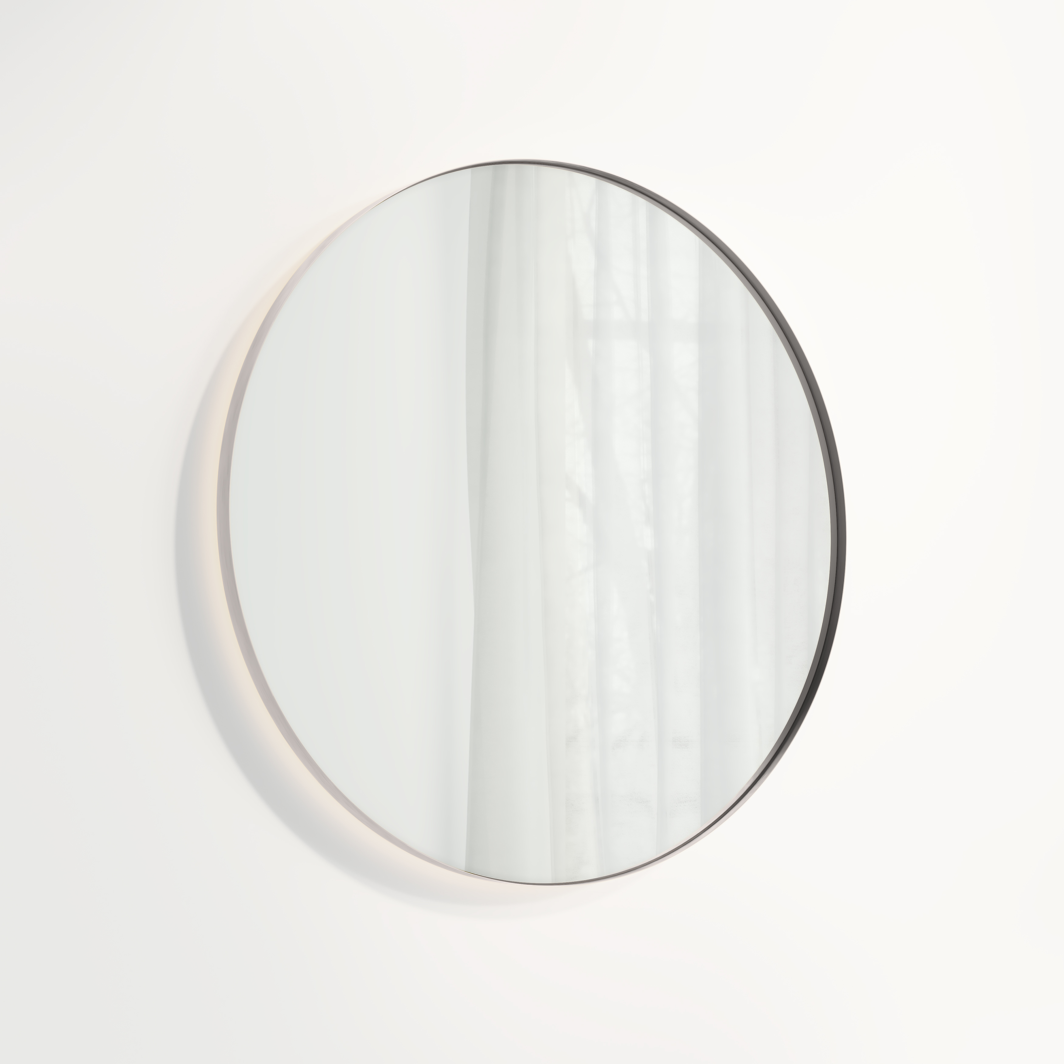 Round Mirror LED 800mm - Stainless Steel - ABI Interiors UK