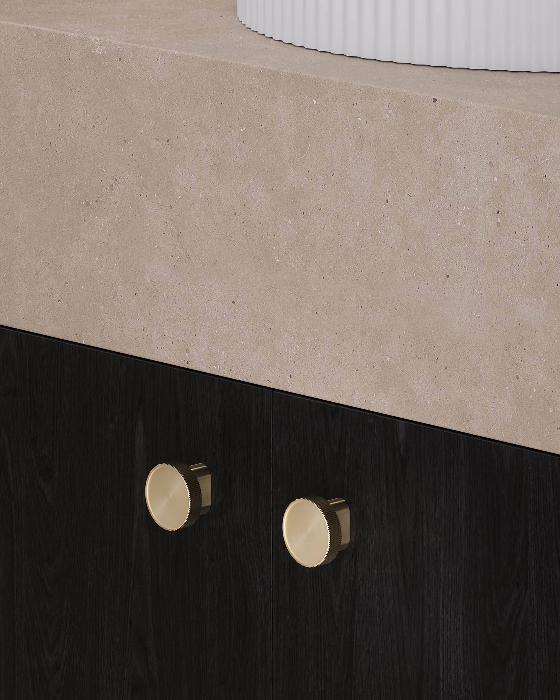 Namika Robe Hook/Cabinetry Knob - Brushed Brass | ABI Interiors