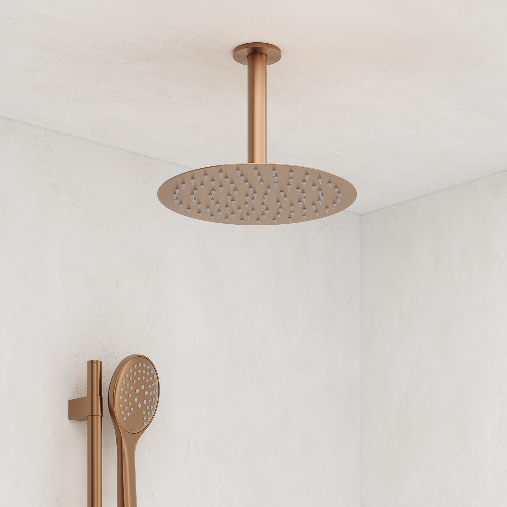 Shower Dropper 150mm - Brushed Copper | (NZ) ABI Bathrooms & Interiors
