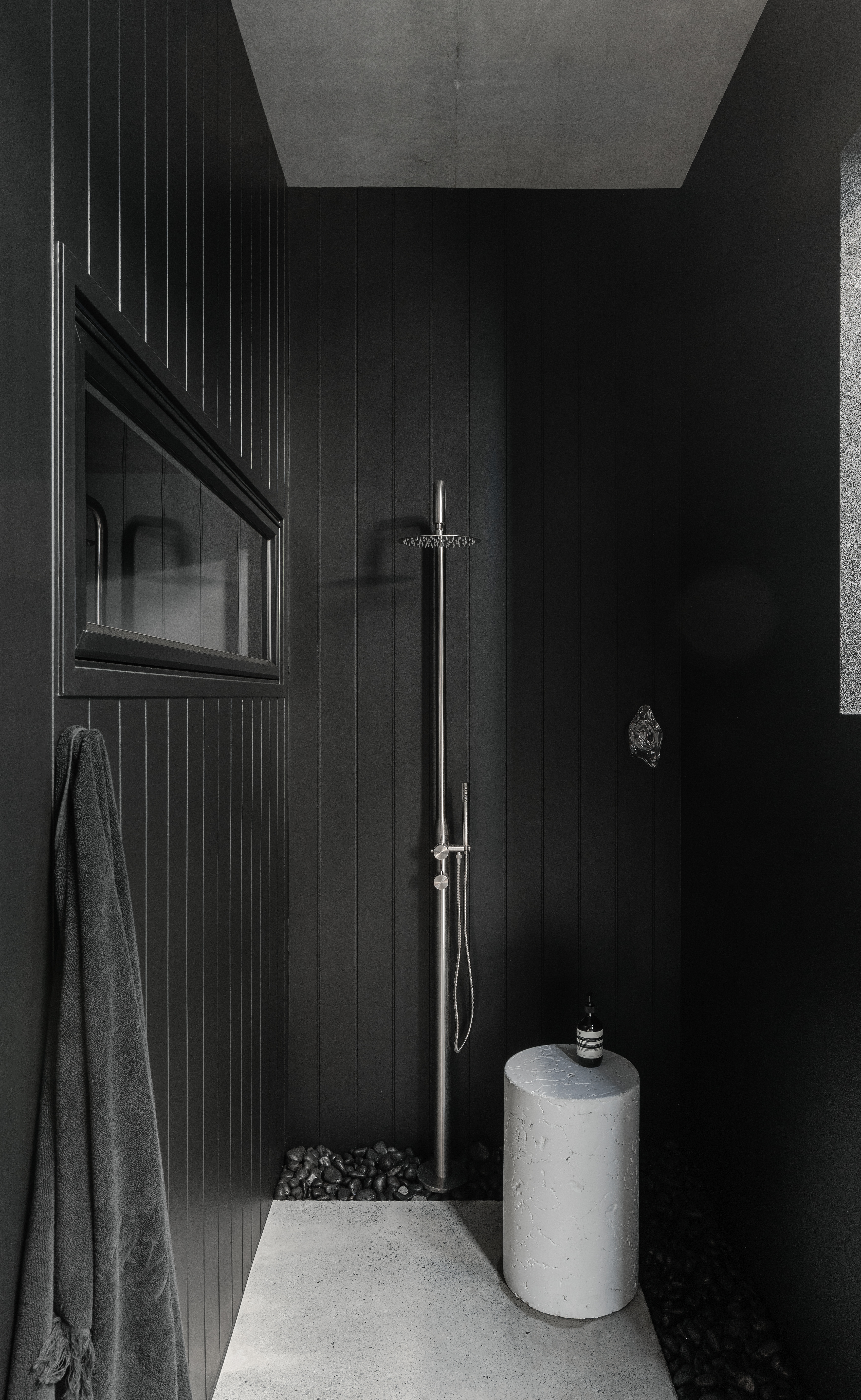 Brushed Gunmetal Outdoor Shower Set | Sola | ABI Interiors
