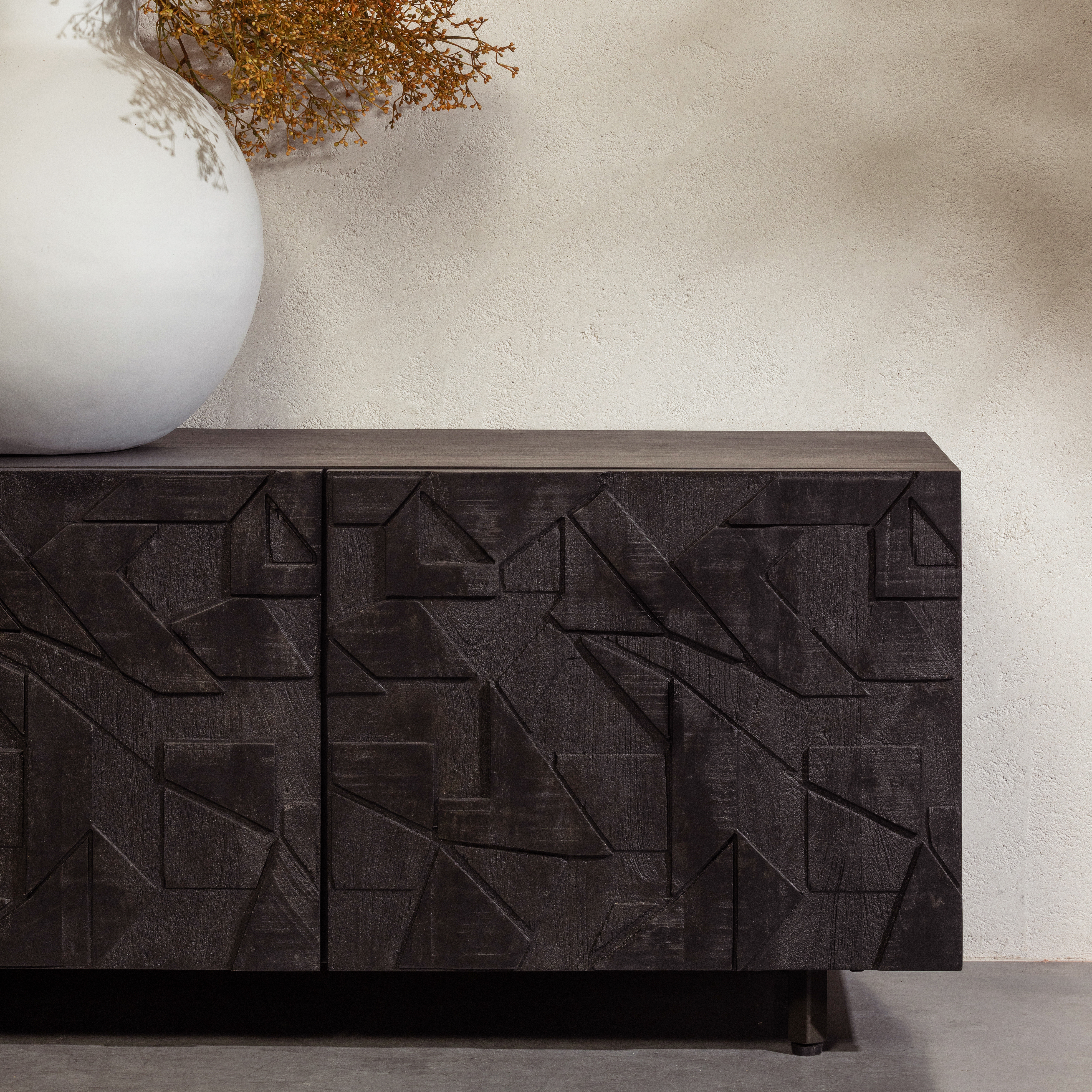 De Eekhoorn | COUNTER TV UNIT MANGO WOOD BLACK - BePureHome - COLLECTION