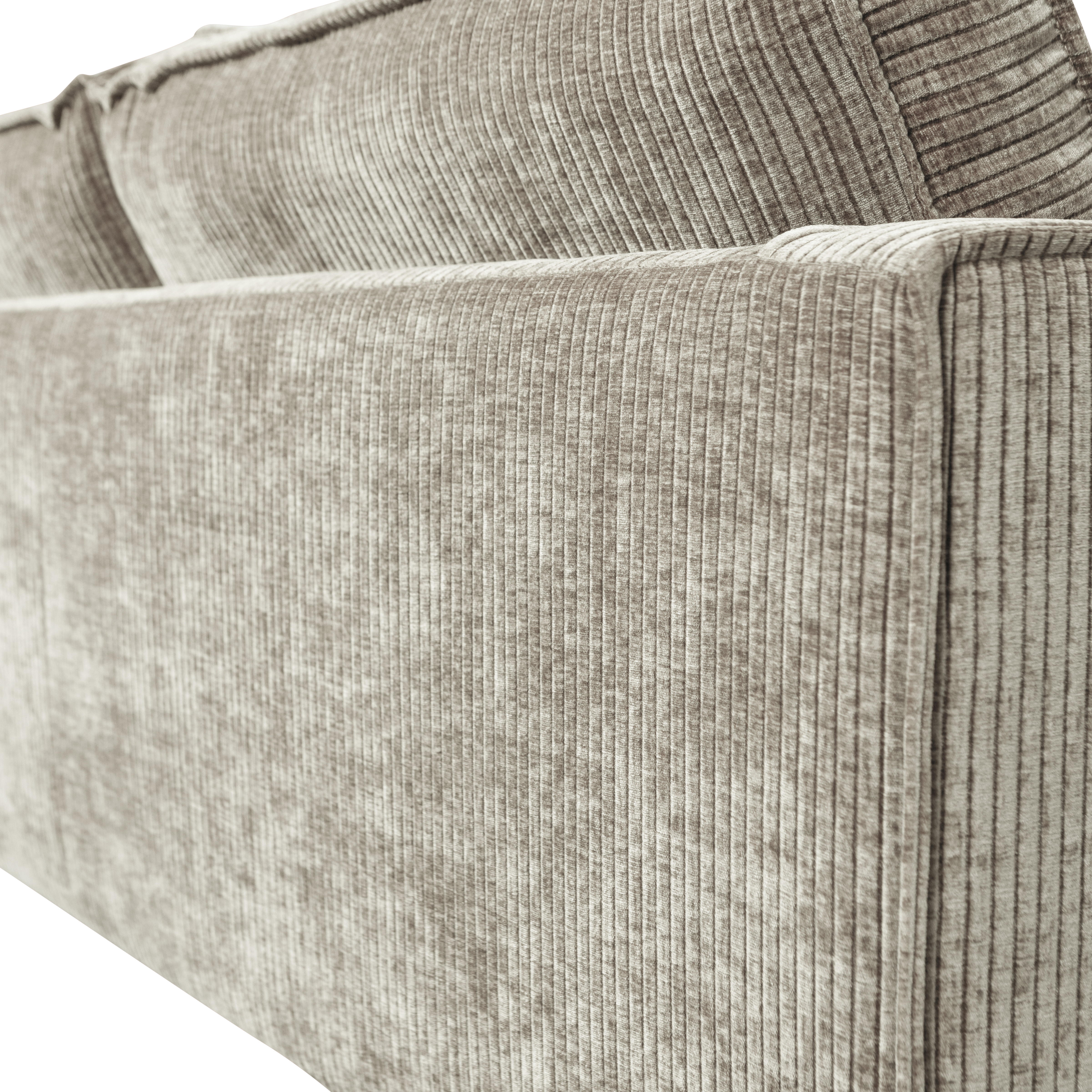 De Eekhoorn | RODEO 3-ZITS BANK RIBSTOF DONKERZAND - WOOOD - RODEO