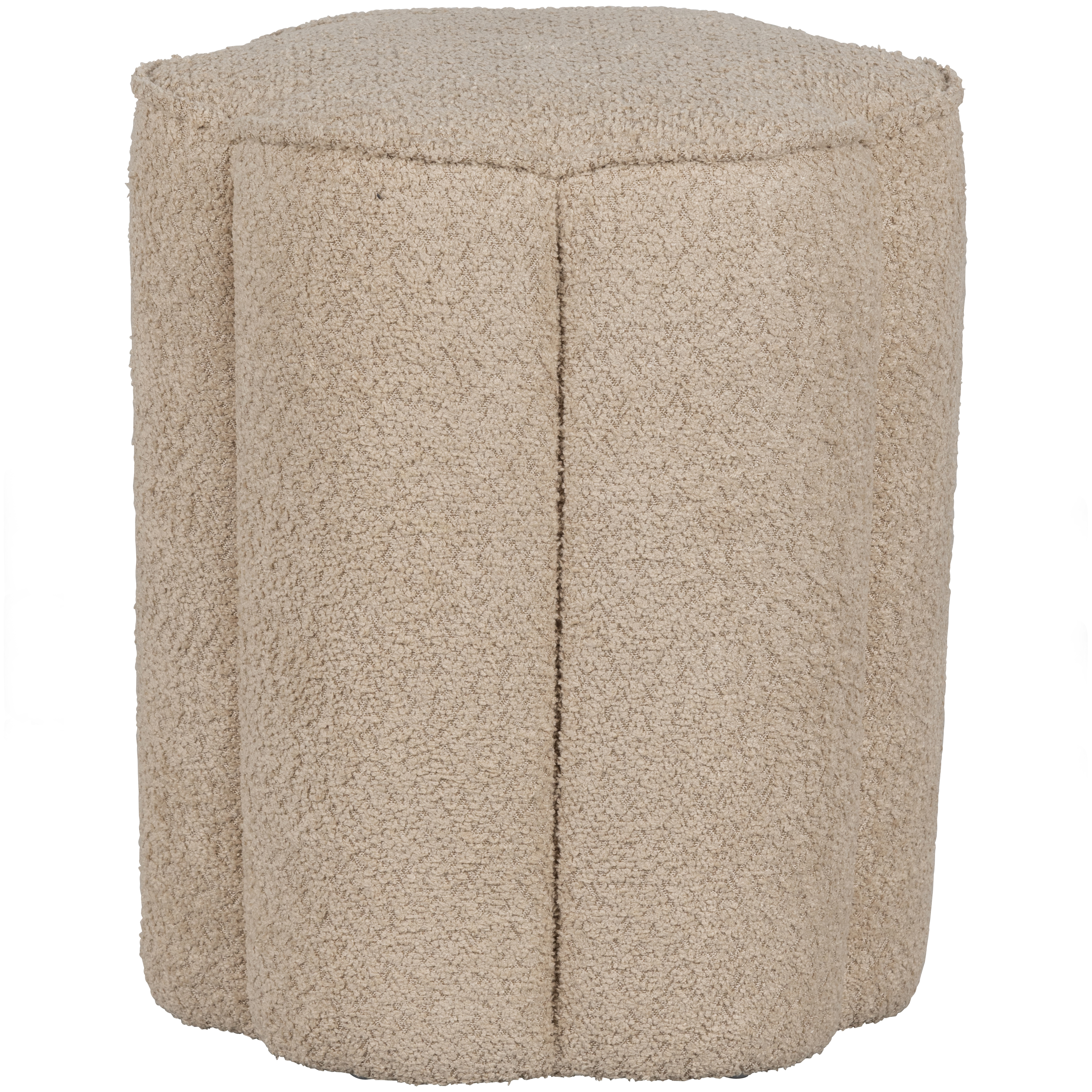 De Eekhoorn | OLLIE POUF BOUCLÉ SAND - WOOOD - COLLECTION