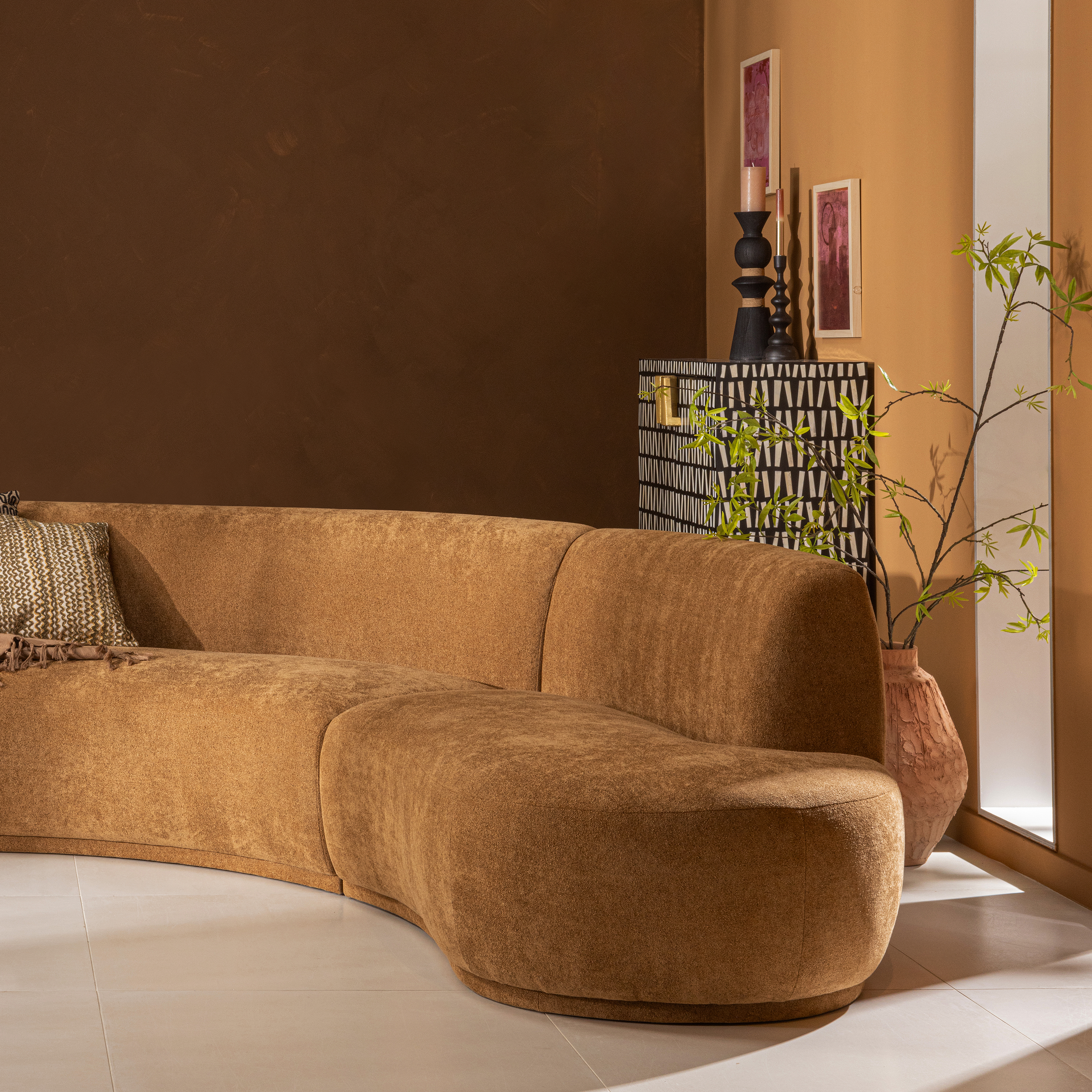 De Eekhoorn | BATAVIER HALF RONDE BANK MOSTERD - WOOOD - COLLECTION