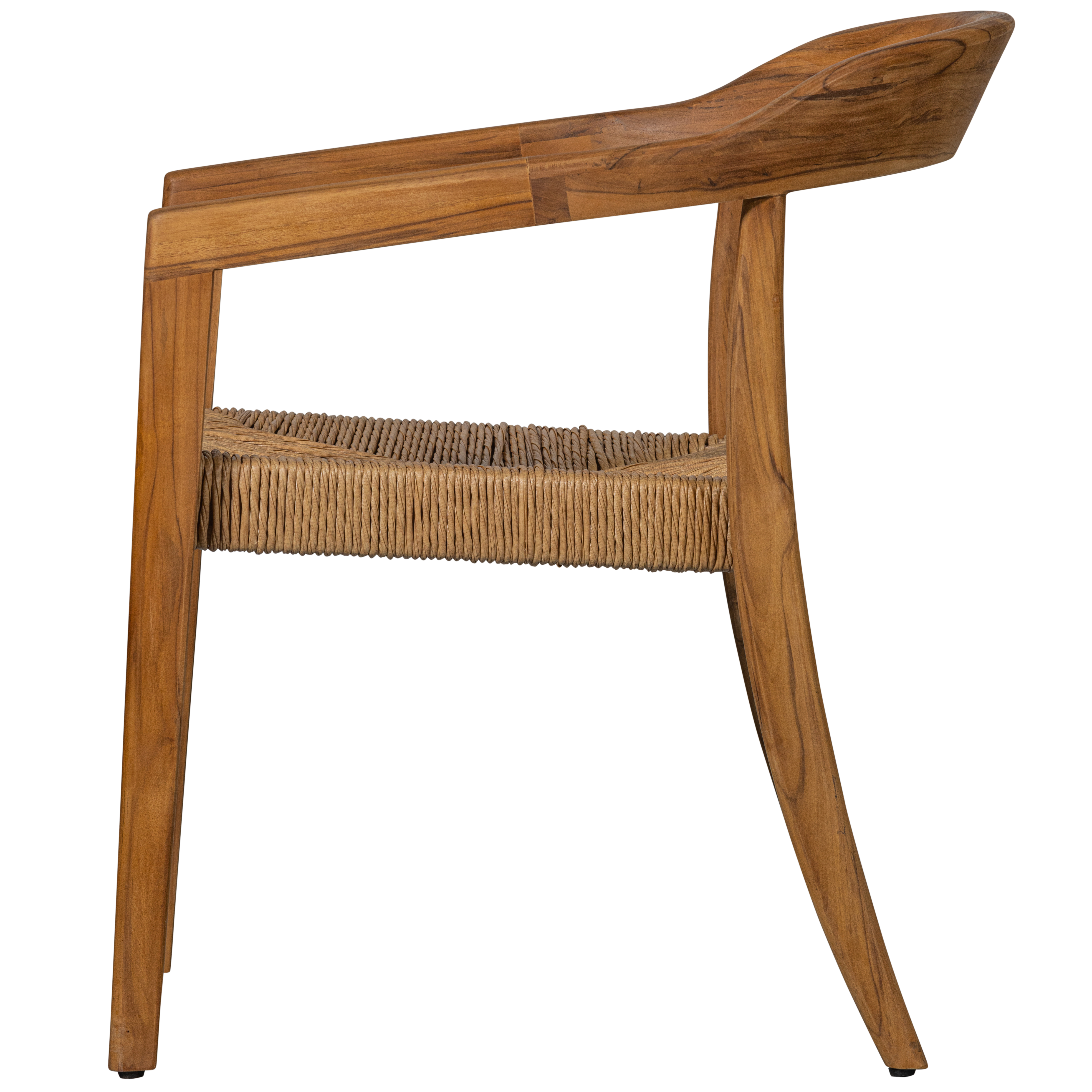 De Eekhoorn | CHENA TUINSTOEL MET RONDE RUG WICKER/TEAK NATUREL