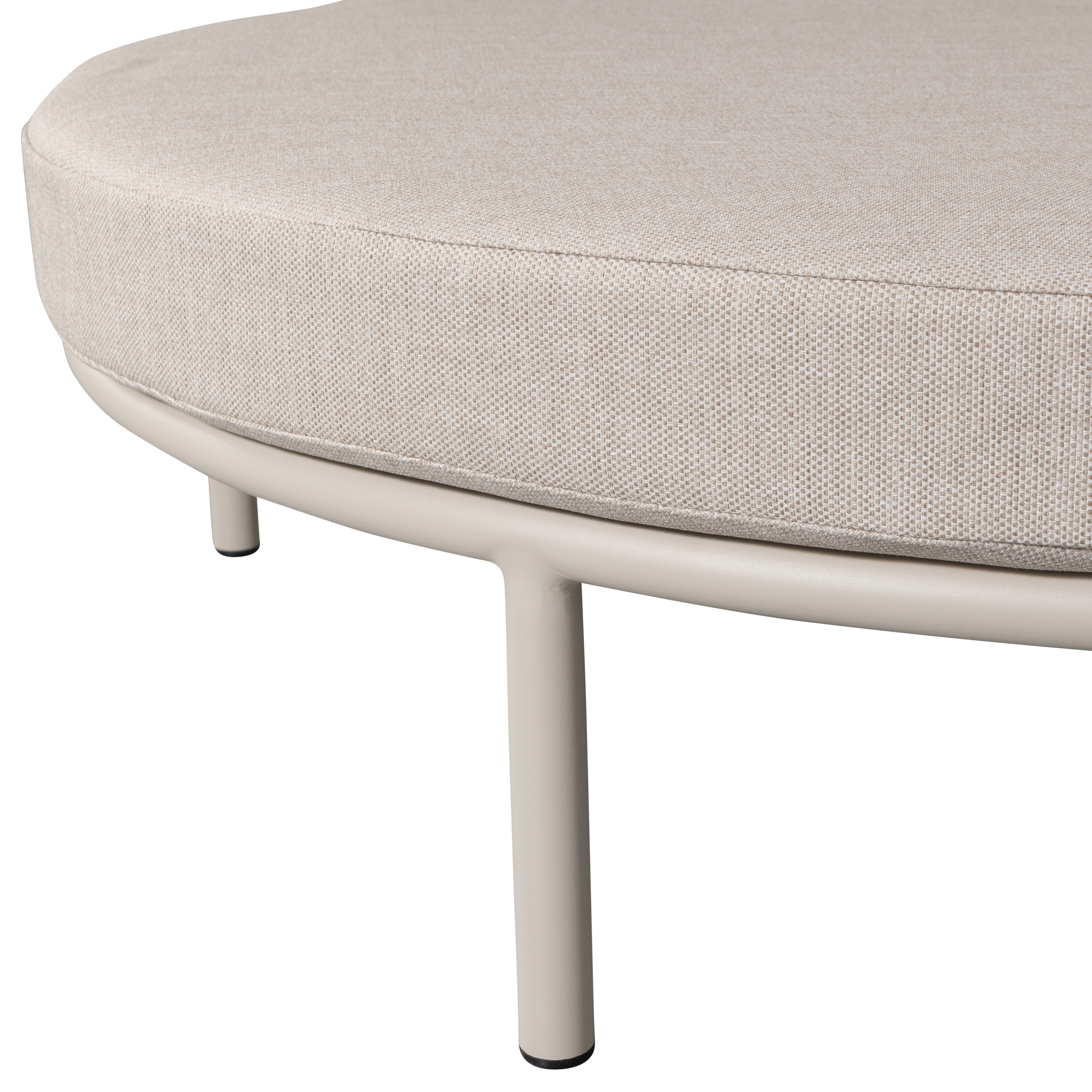 De Eekhoorn | MULBERRY ROUND LOUNGE BED GARDEN ALUMINIUM SAND