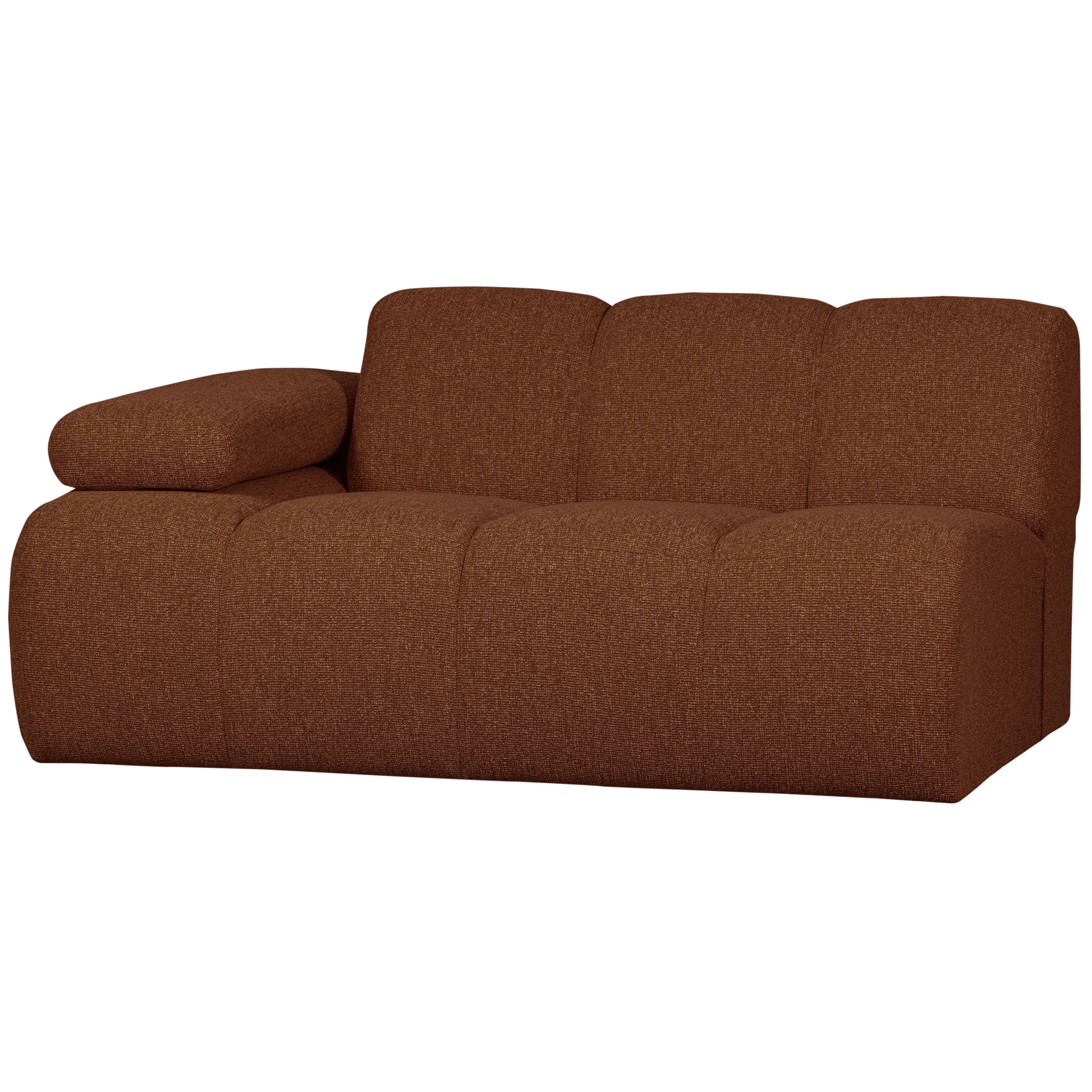 De Eekhoorn | MOJO 1,5-SEATER WITH ARM LEFT BOUCLÉ RUST BROWN MELANGE