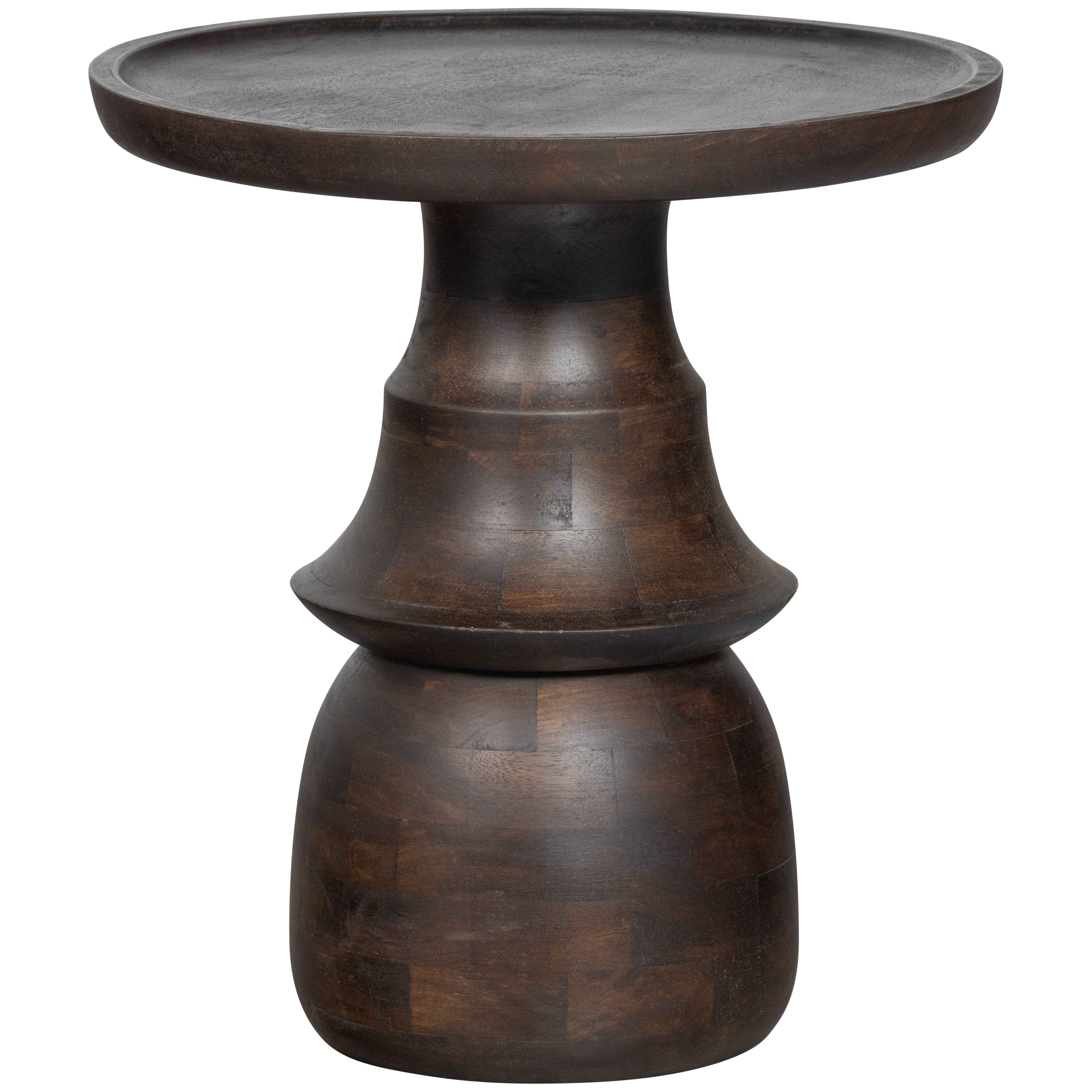 De Eekhoorn | BROAD SIDE TABLE WITH ENGRAVED LEG MANGO WOOD NATURAL