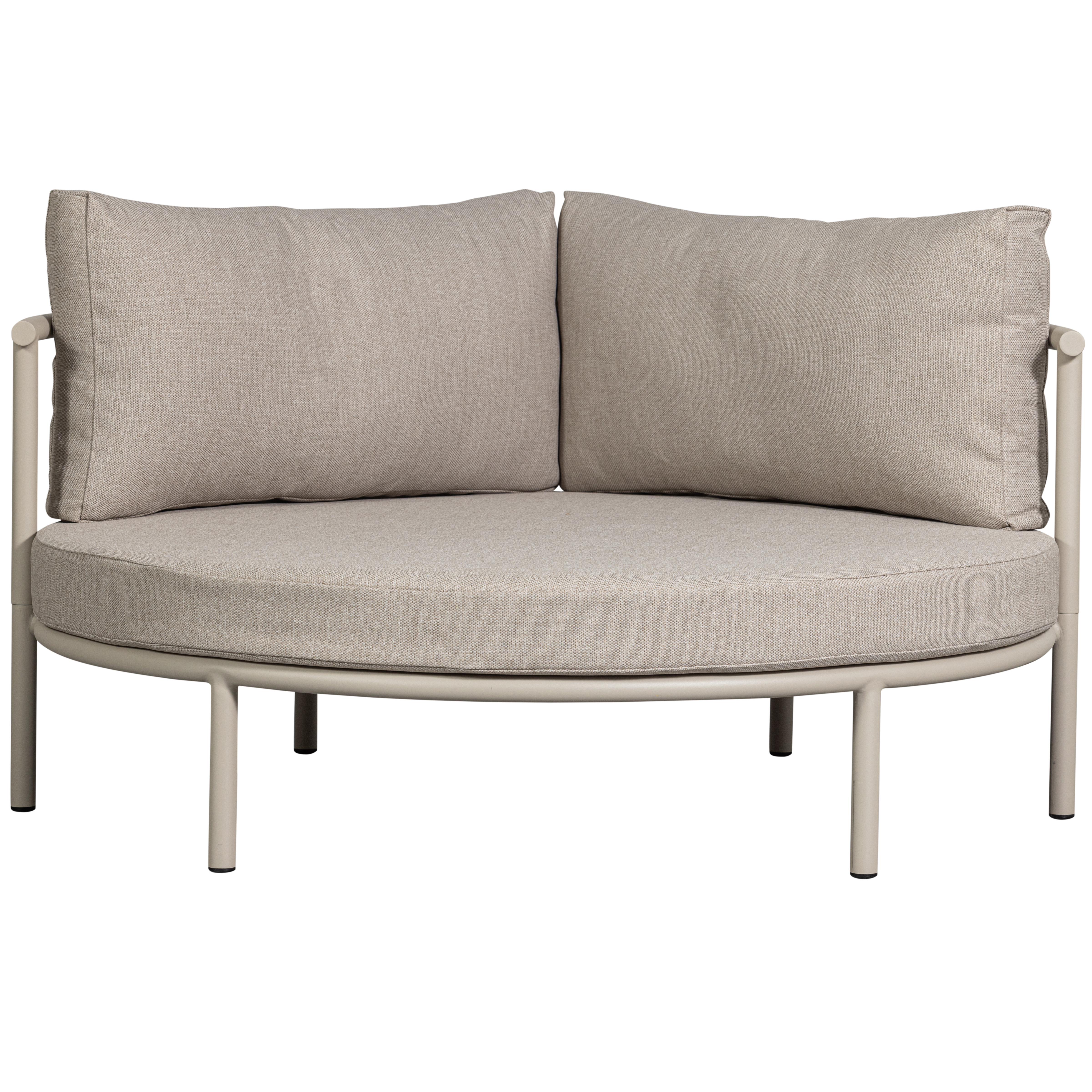 De Eekhoorn | MULBERRY ROUND LOUNGE BED GARDEN ALUMINIUM SAND