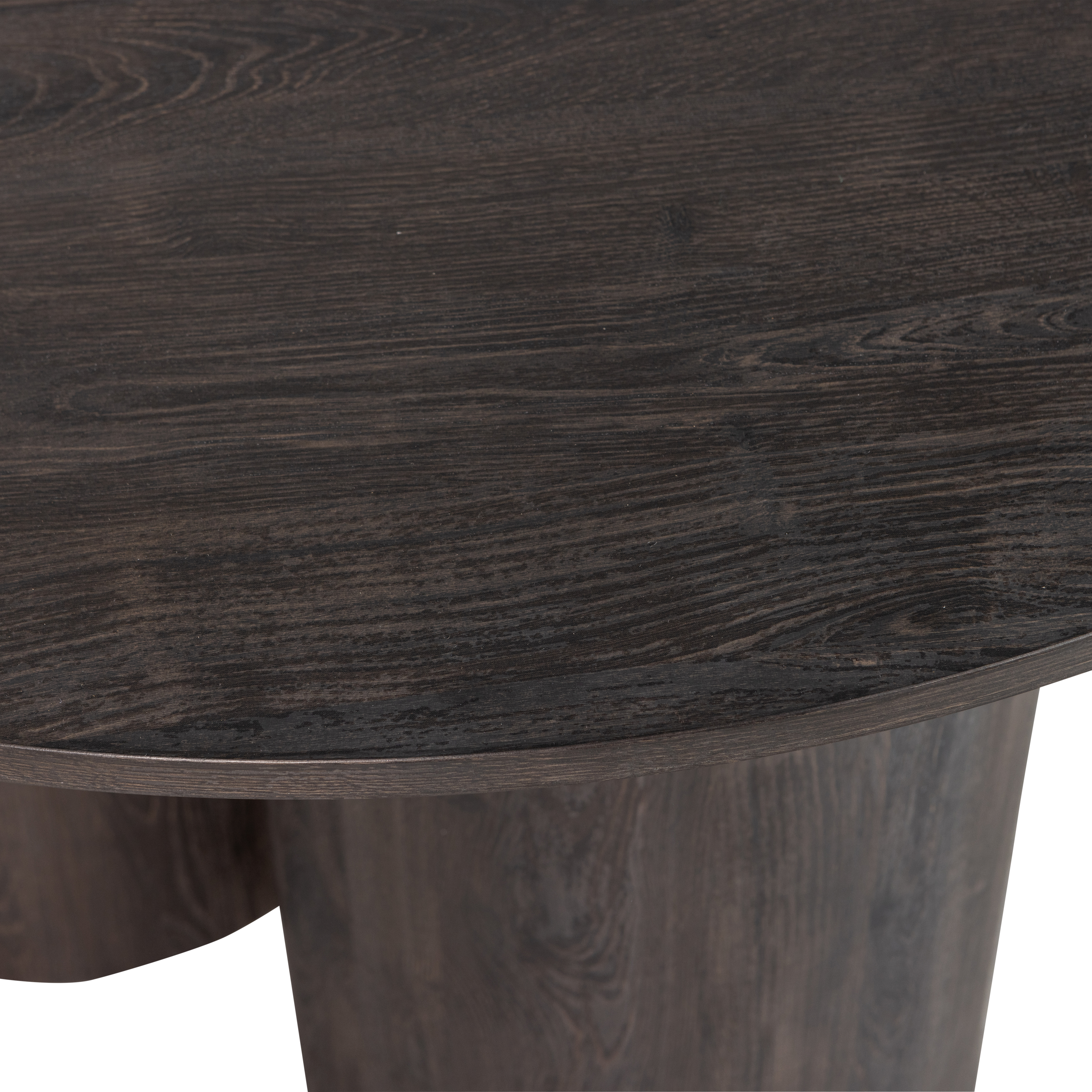 De Eekhoorn | OONA DINING TABLE ROUND WITH 3-LEG MDF DARK BROWN Ø120CM