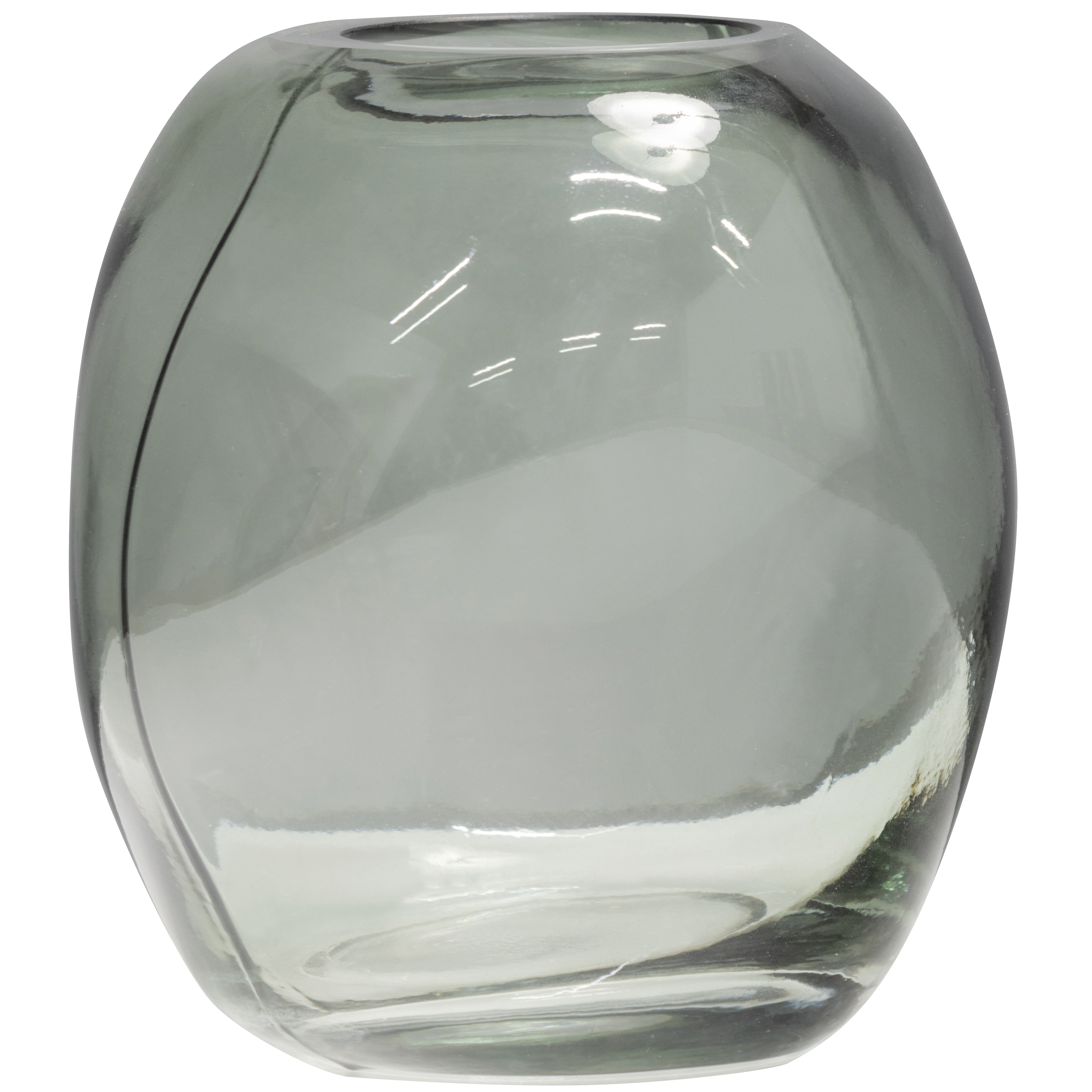 De Eekhoorn | ELIO VASE DENTED GLASS BLUE/GREEN 15x15CM