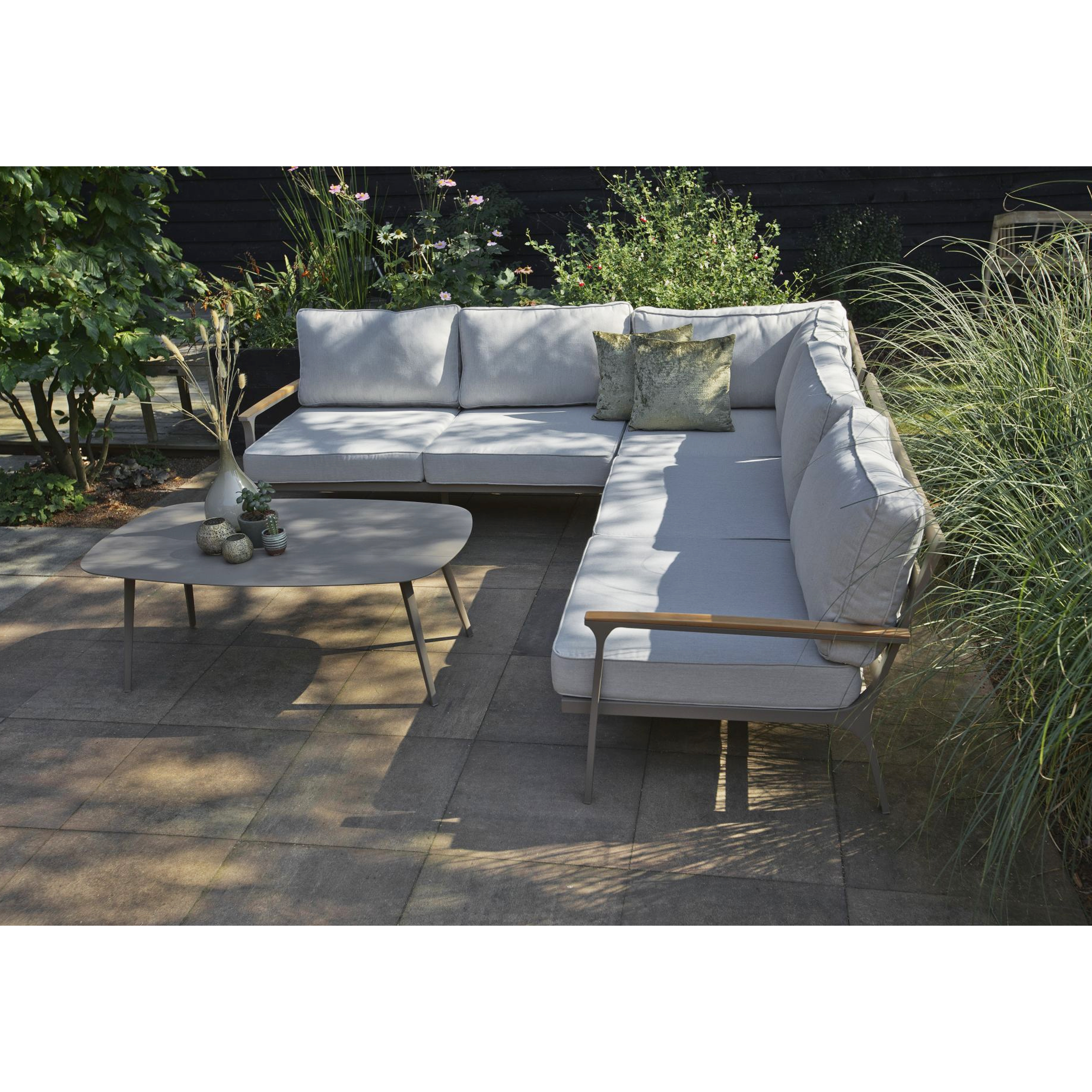 De Eekhoorn | ORLANDO LOUNGESET TUIN ALUMINIUM/ TEAK