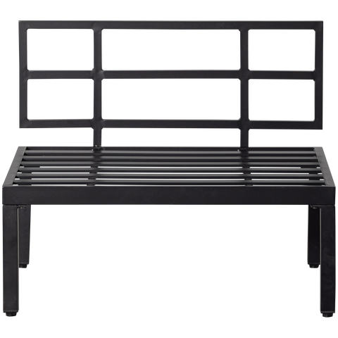 De Eekhoorn | GEORGE BENCH 90CM ALUMINUM BLACK - WOOOD - COLLECTION