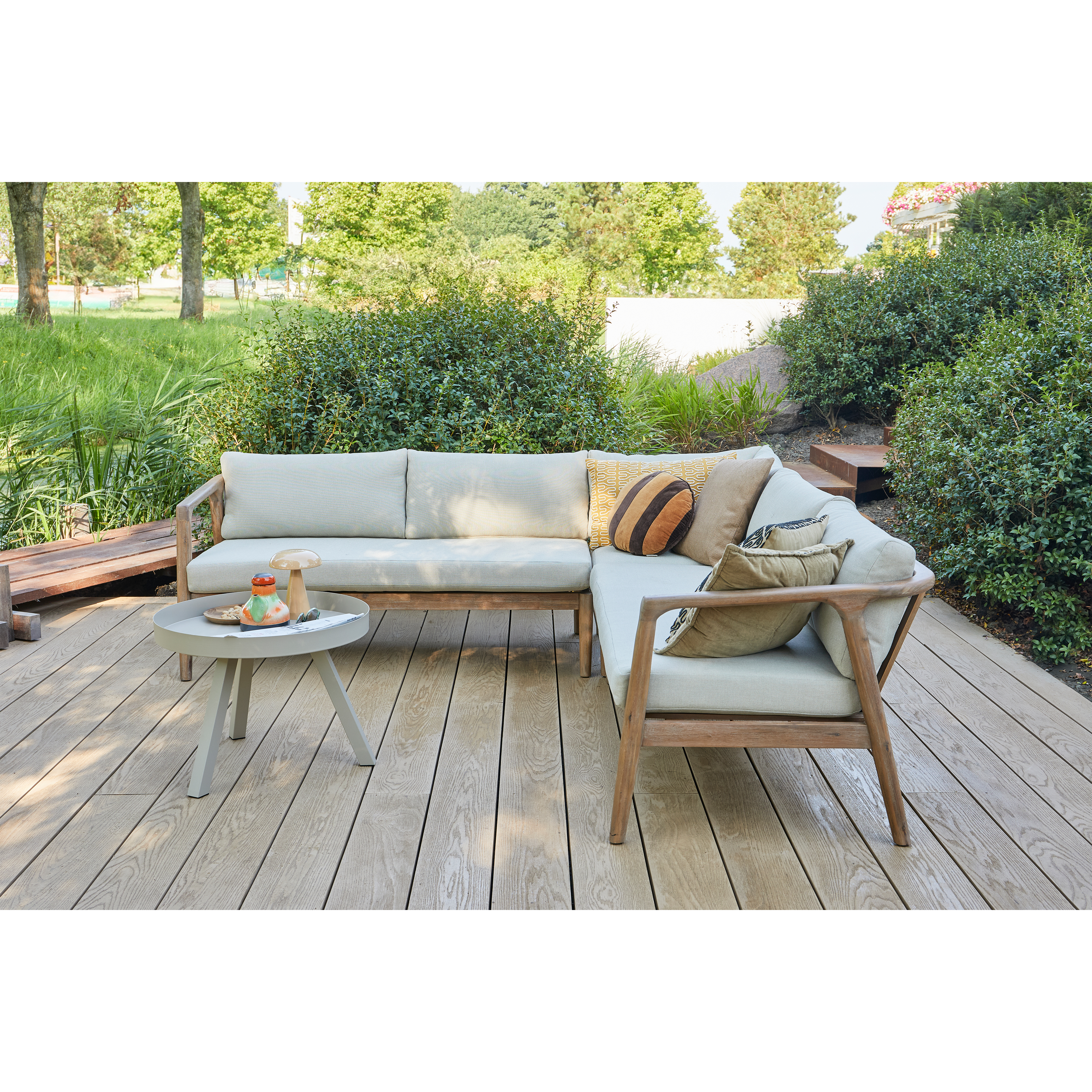 De Eekhoorn | BIAM LOUNGESET TUIN ACACIA HOUT NATUREL/ZAND