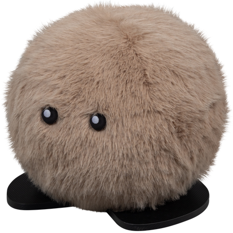 De Eekhoorn | PLUK POUF FAUX FUR SAND - WOOOD - COLLECTION