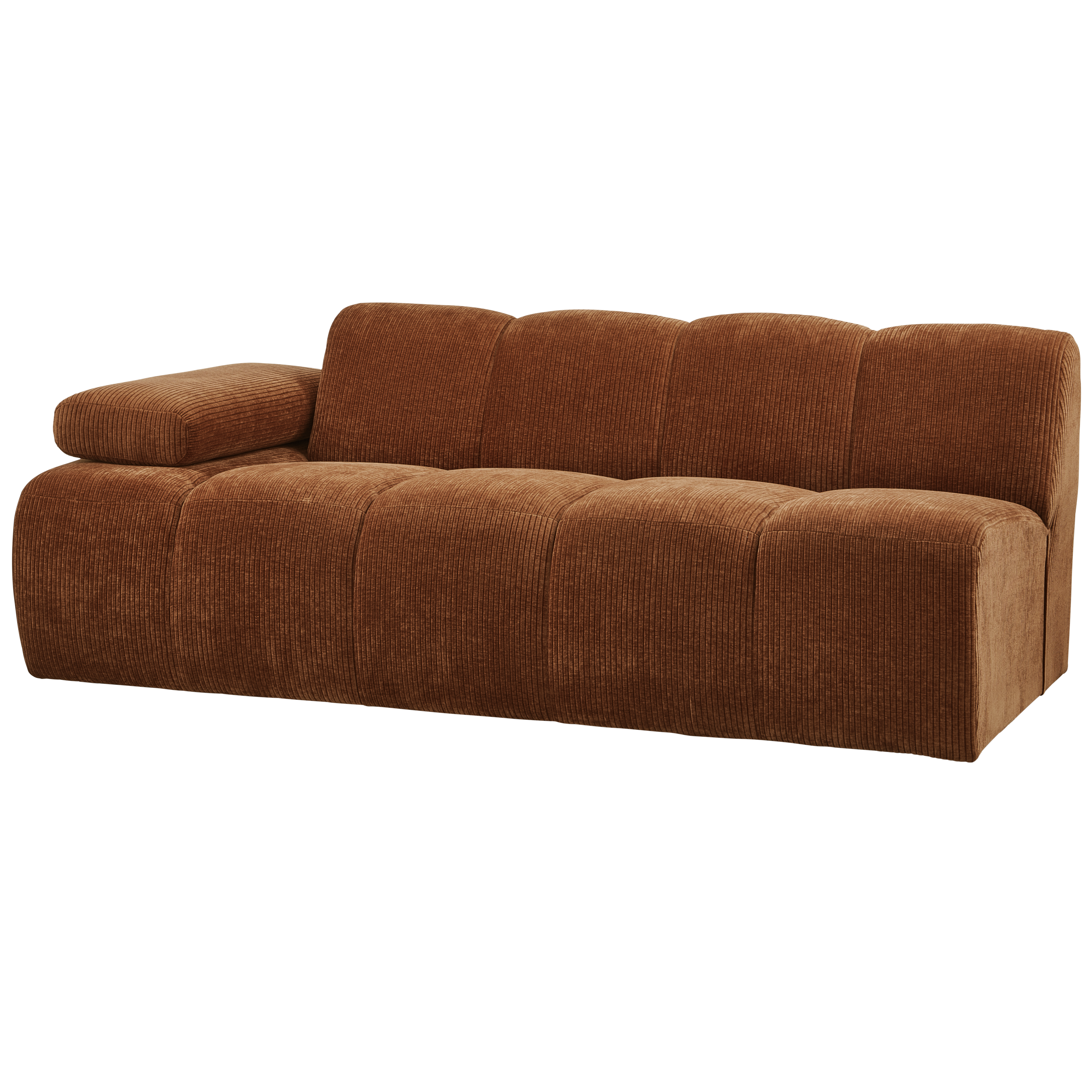 De Eekhoorn | MOJO 2-SEATER ELEMENT ARM LEFT RIB FABRIC RUST BROWN