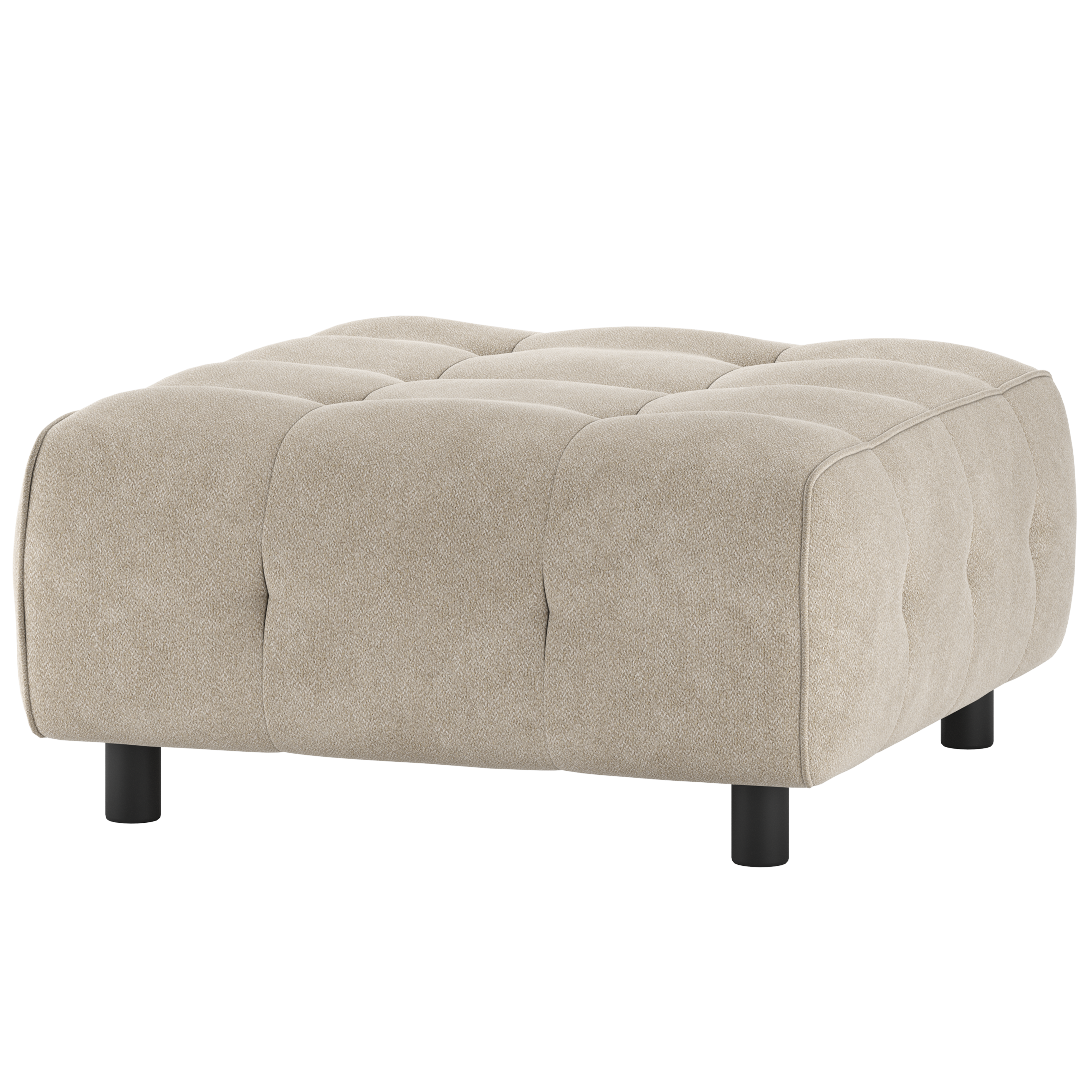 De Eekhoorn | LOUIS HOCKER WOVEN FABRIC POWDER - WOOOD - LOUIS