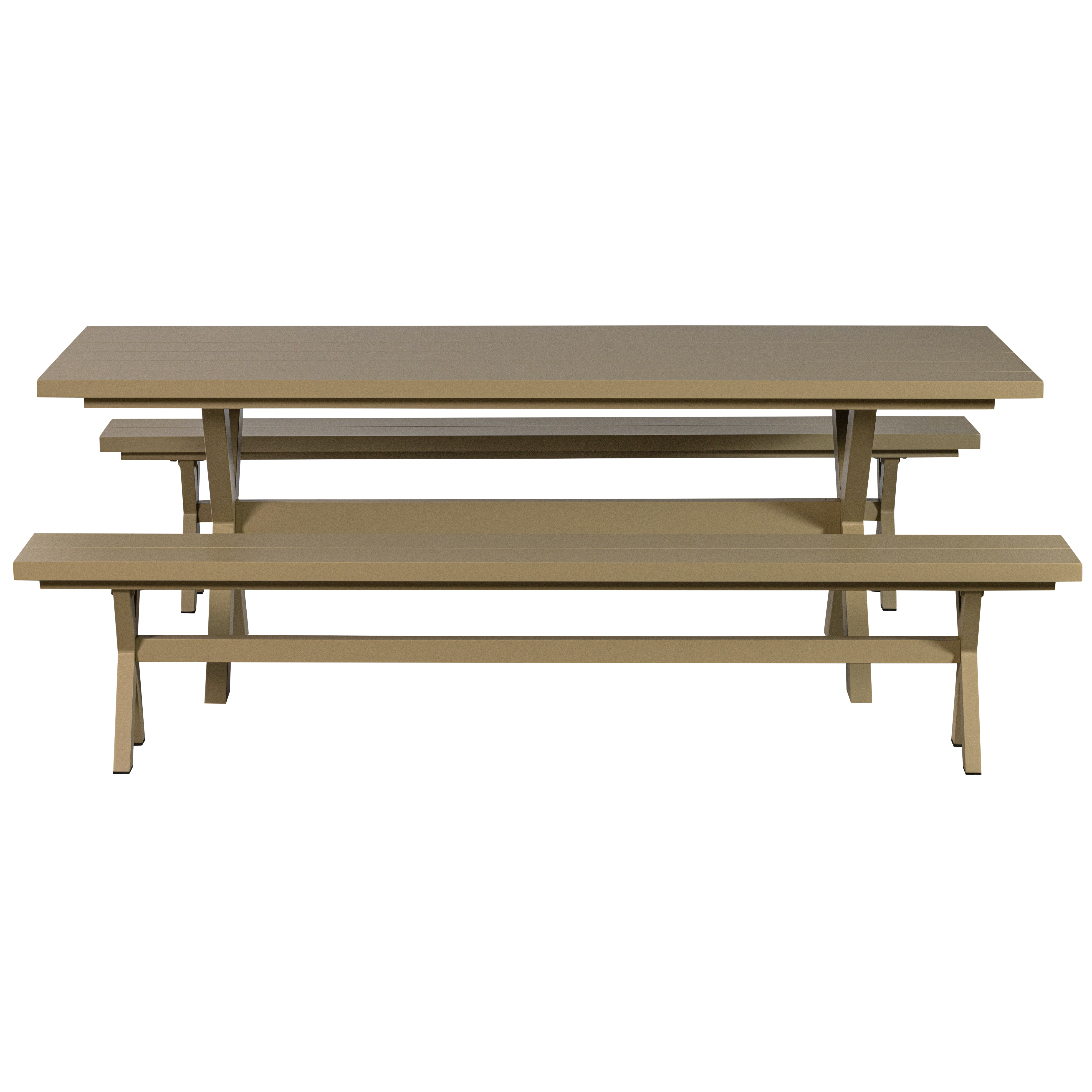 De Eekhoorn | DELTA PICKNICK GARDEN TABLE ALUMINIUM GREEN/SAND 220x100CM