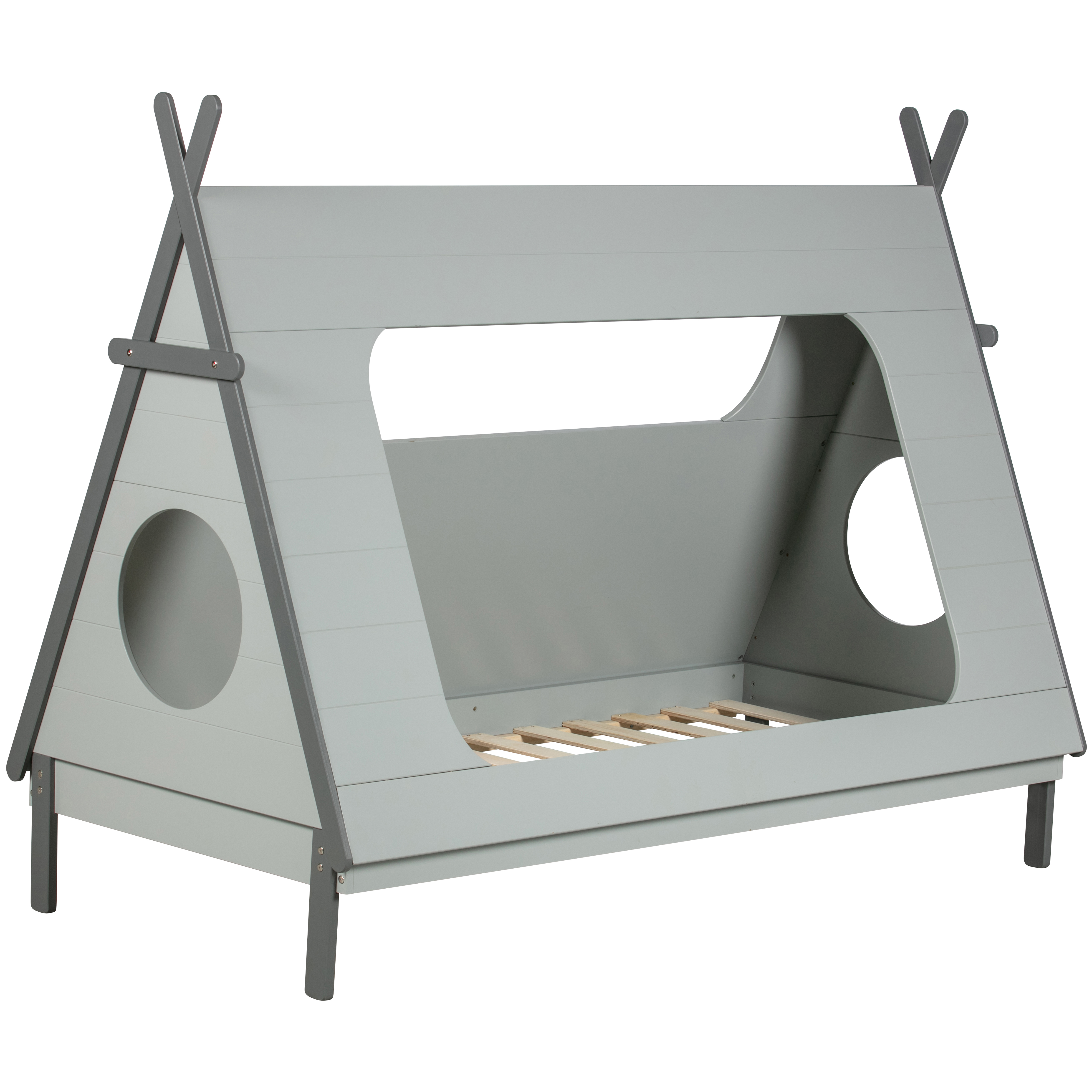 De Eekhoorn | TIPI BED CONCRETE GREY 90X200 INCL SLATS