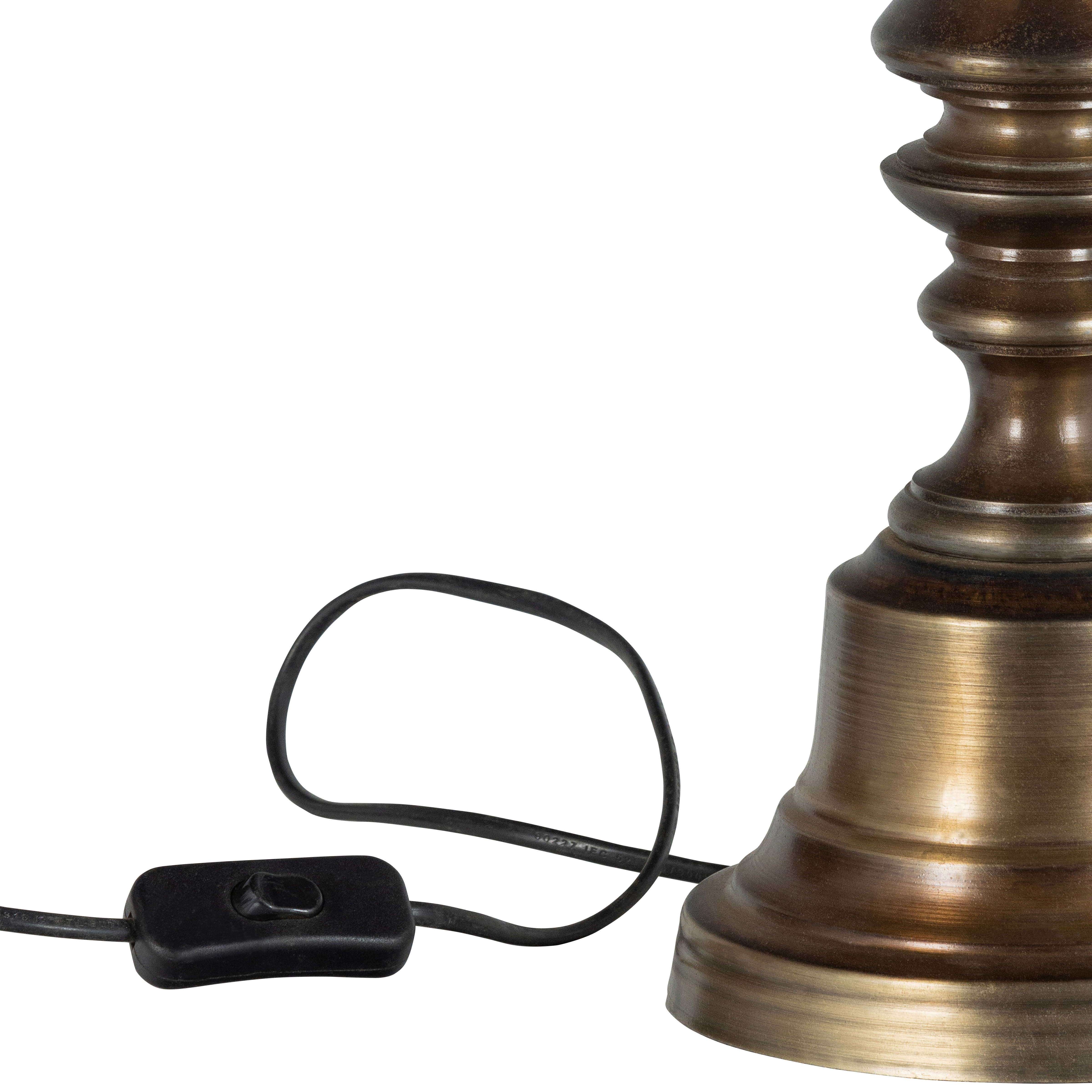 De Eekhoorn | OHM TABLE LAMP BASE ANTIQUE BRASS - WOOOD - COLLECTION