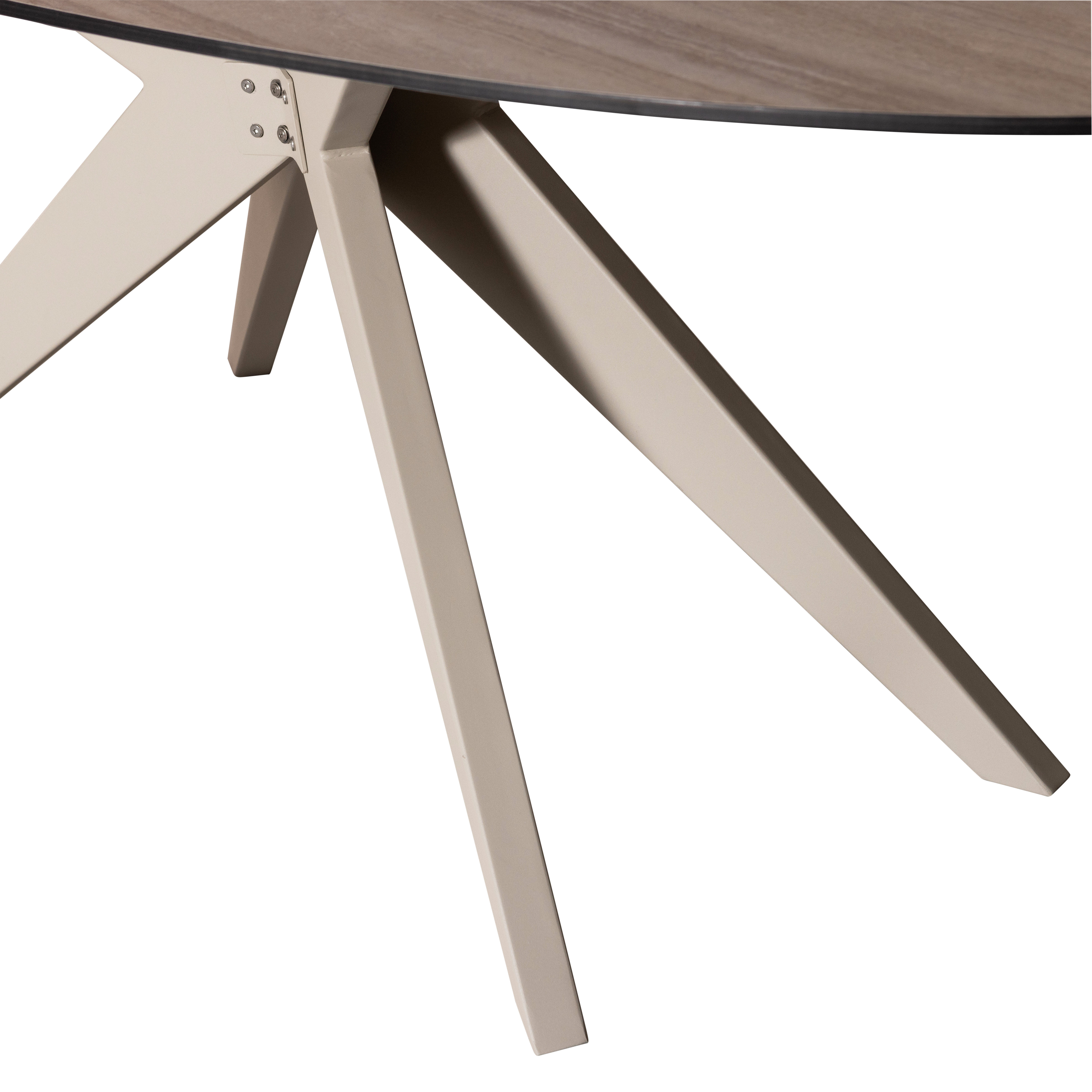 De Eekhoorn | ELK GARDEN TABLE ALUMINIUM BASE WITH HPL TOP SAND 220x100CM