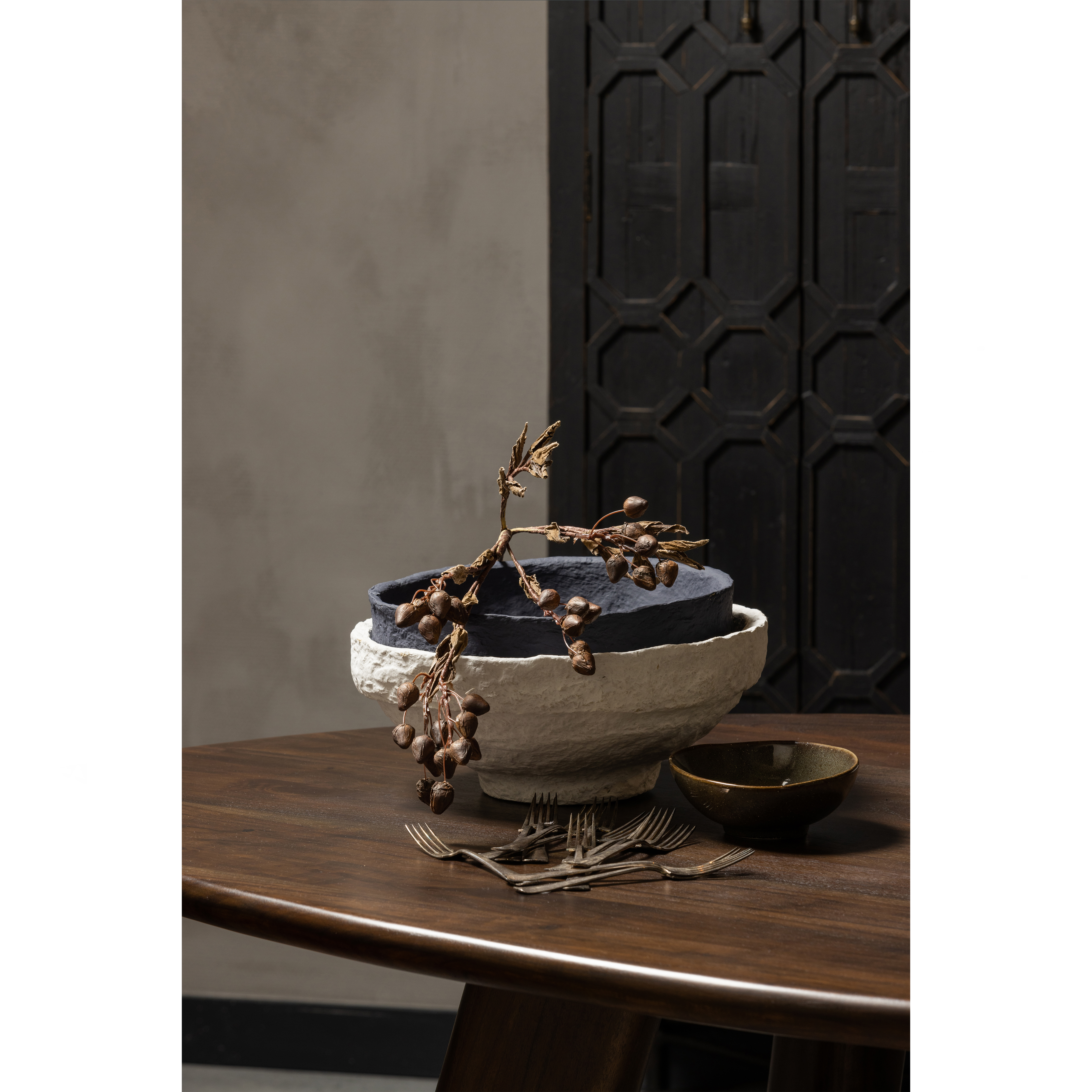 De Eekhoorn | ROUNDLY DINING TABLE/DESK MANGO WOOD WALNUT 160X110