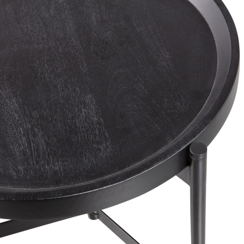 De Eekhoorn | SET OF 2 - LIZZY SIDE TABLE MANGO WOOD BLACK