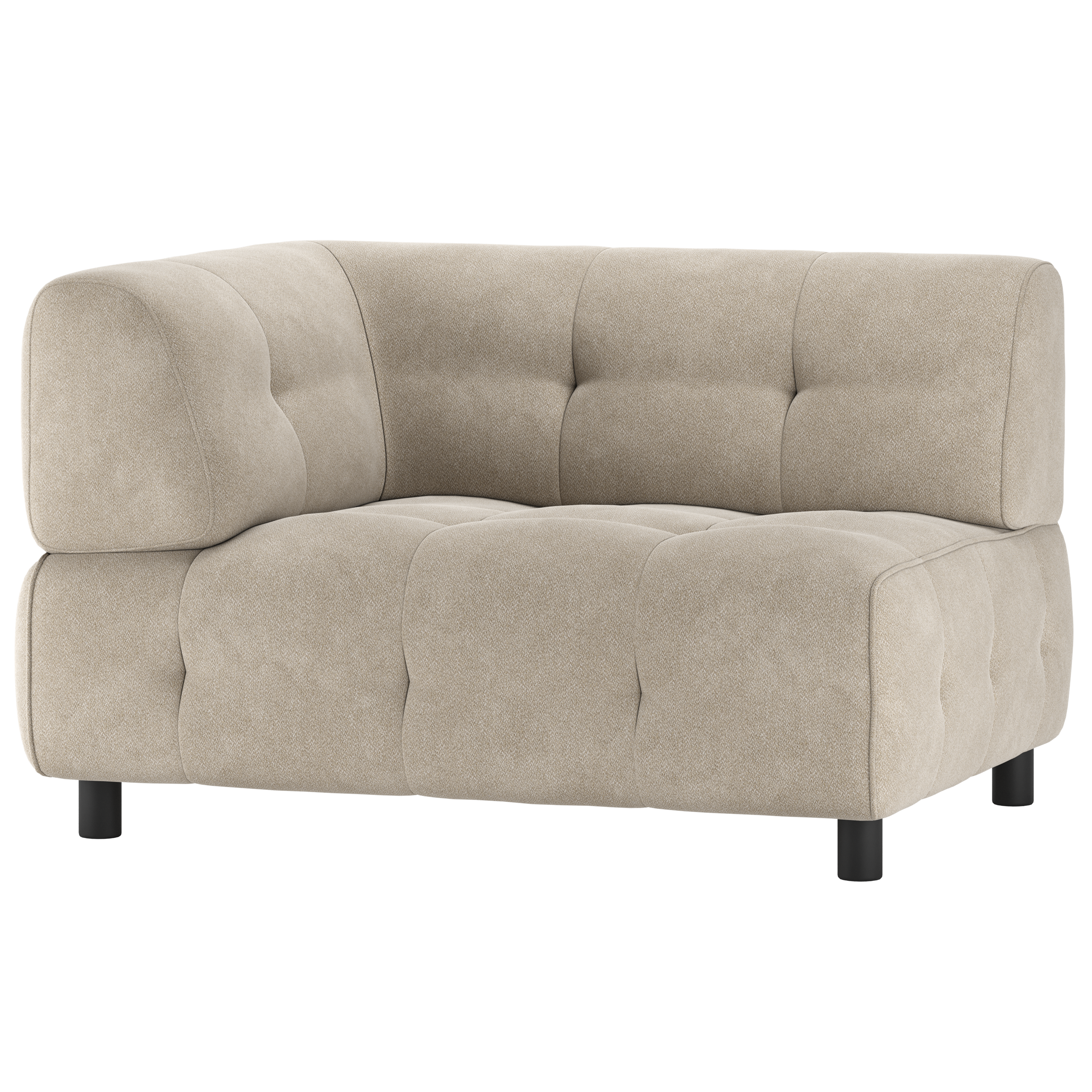 De Eekhoorn | LOUIS 1,5-SEATER WITH ARM LEFT WOVEN FABRIC POWDER