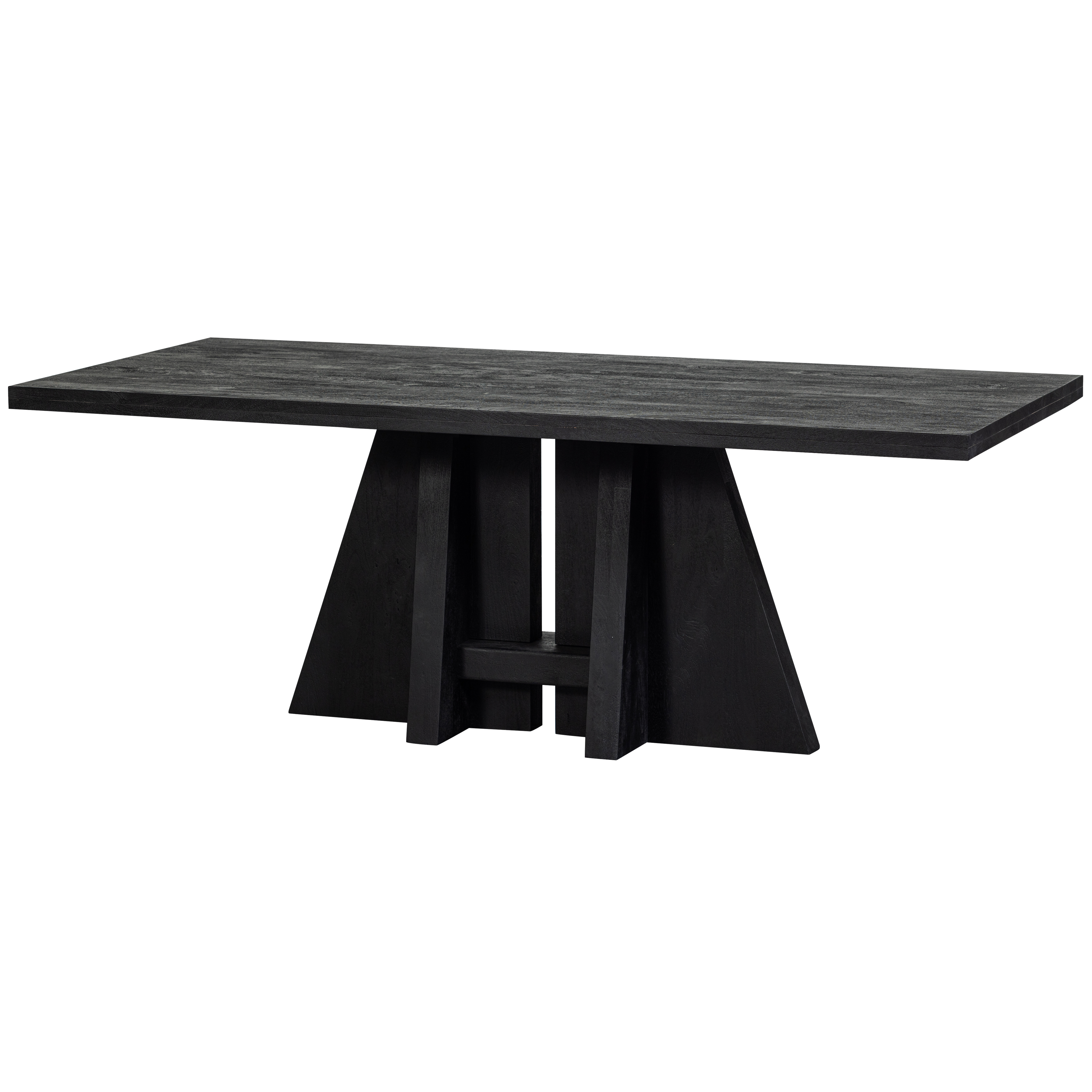 De Eekhoorn | KEAN DINING TABLE WITH CENTRE LEG MANGO WOOD BLACK 180x100CM