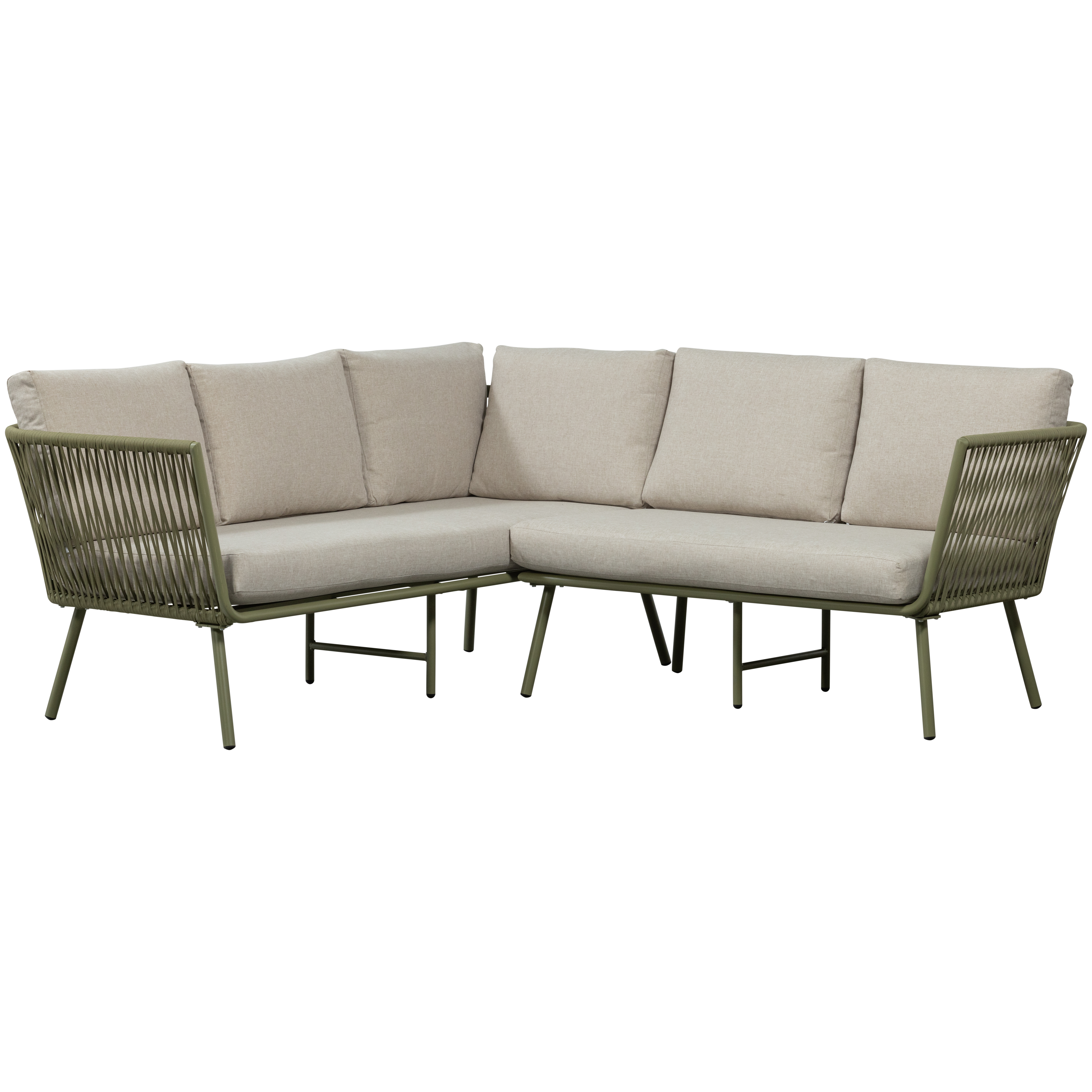 De Eekhoorn | CLAUNK LOUNGE SET GARDEN METAL GREEN/SAND