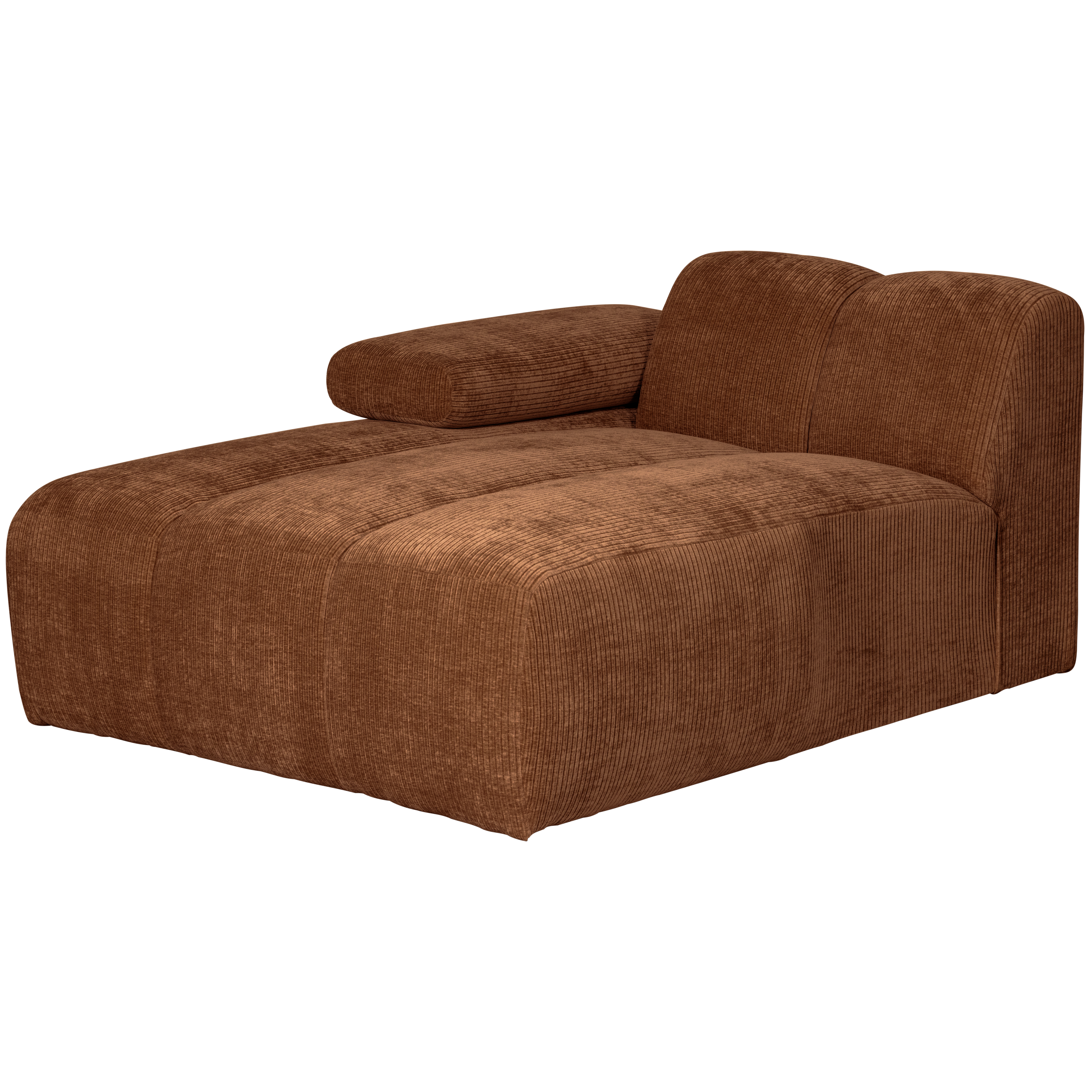 De Eekhoorn | MOJO CHAISE LONGUE ELEMENT LEFT RIB FABRIC RUST BROWN