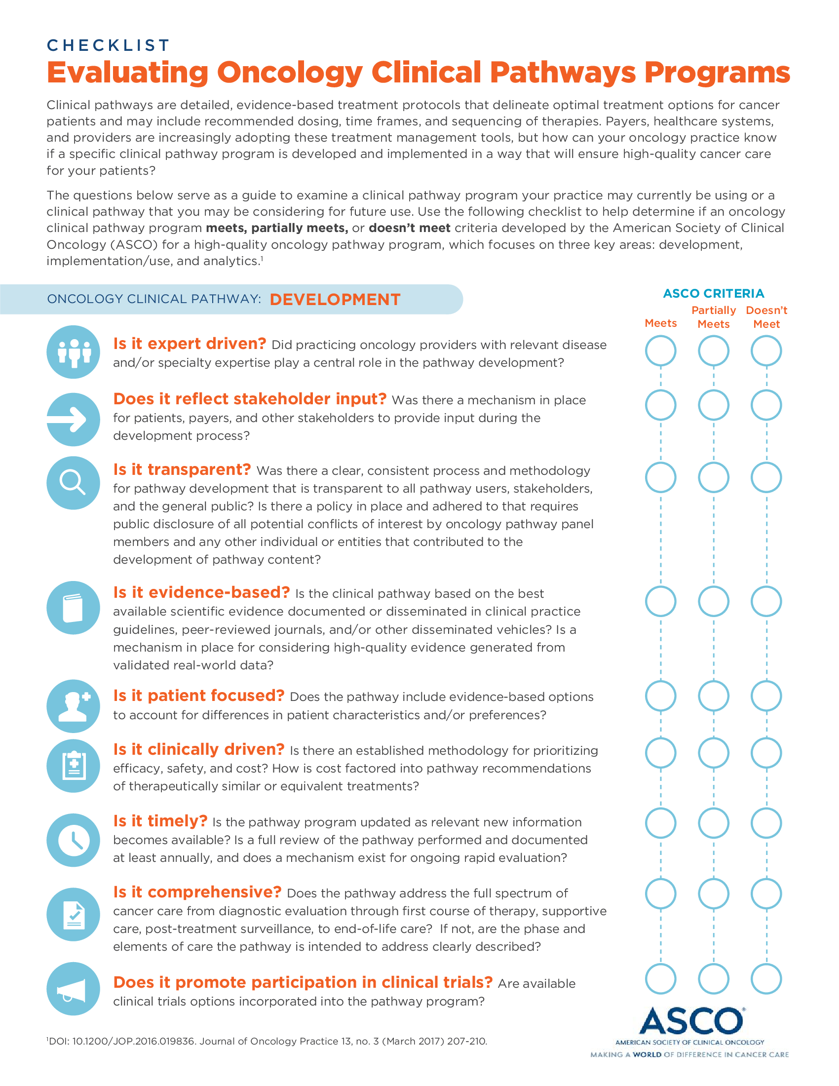 Clinical Pathways - ASCO