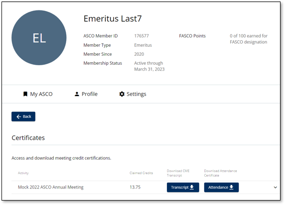 Continuing Education Information - ASCO