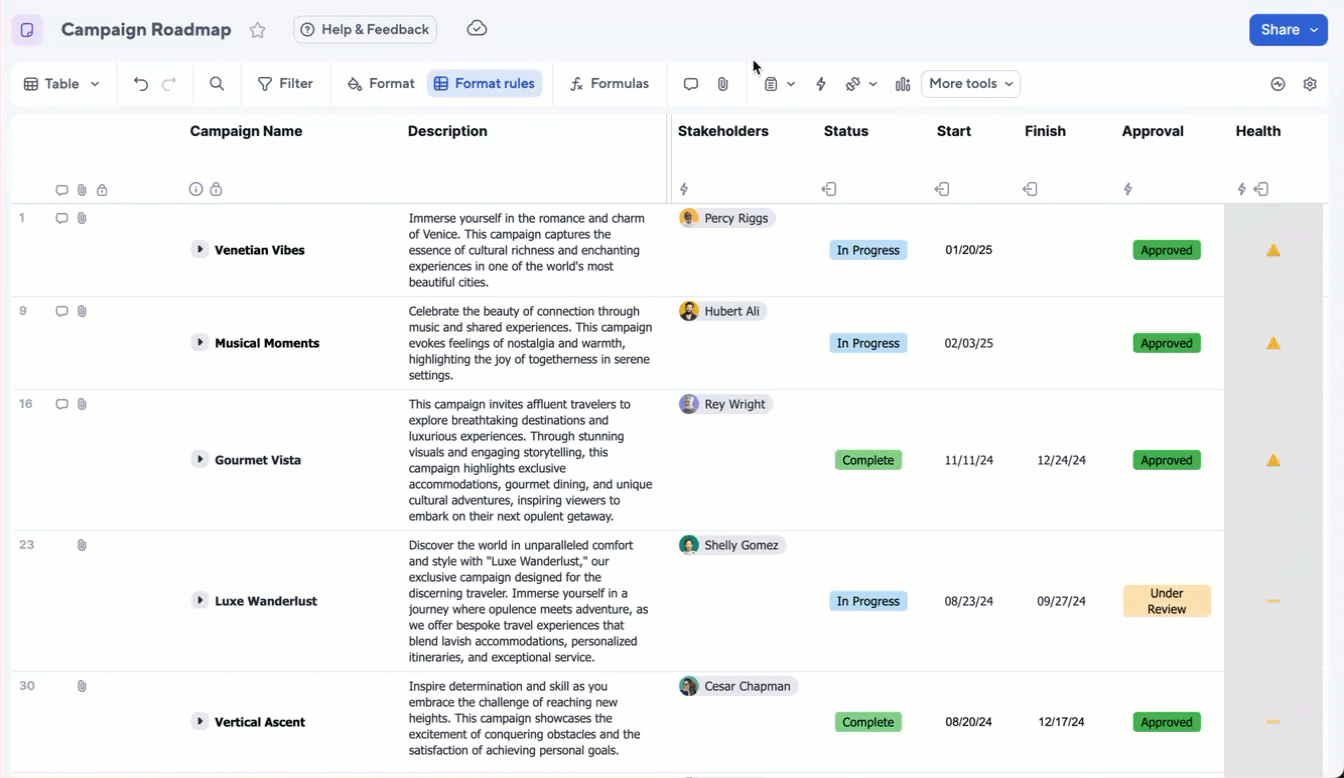 View cell history | Smartsheet Learning Center