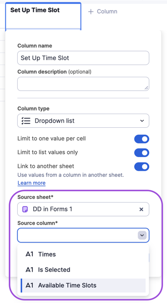 Create dynamic dropdown lists in forms | Smartsheet Learning Center