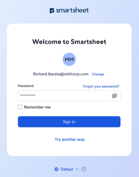 Sign in to Smartsheet with authenticator app | Smartsheet Learning Center