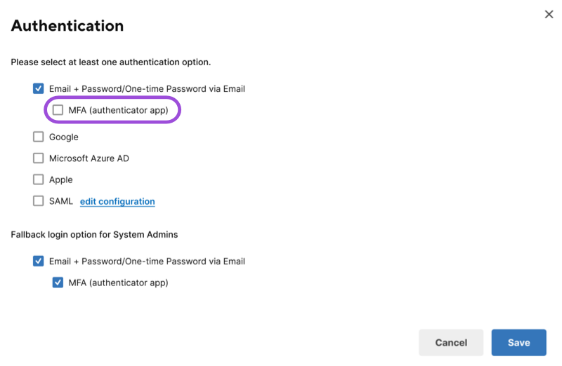 Admin Center: Manage authenticator app MFA enforcement | Smartsheet ...