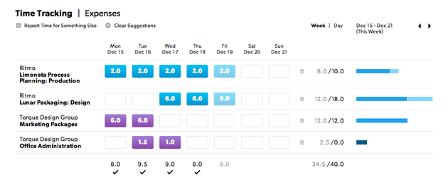 Resource Management time tracking settings | Smartsheet Learning Center