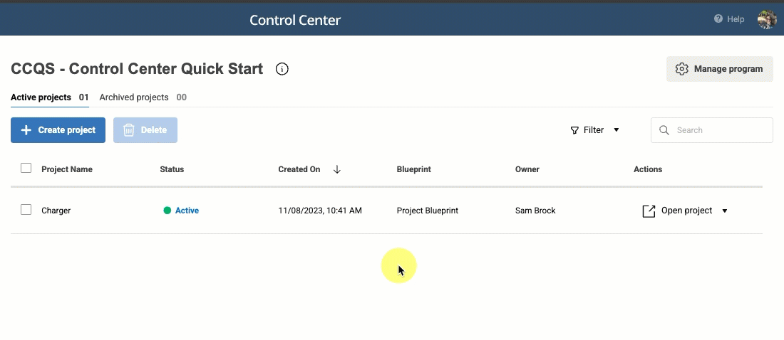Control Center: Archive projects with archiving workflows | Smartsheet Learning Center