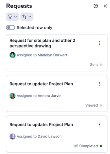 Manage and track update requests in Table View | Smartsheet Learning Center